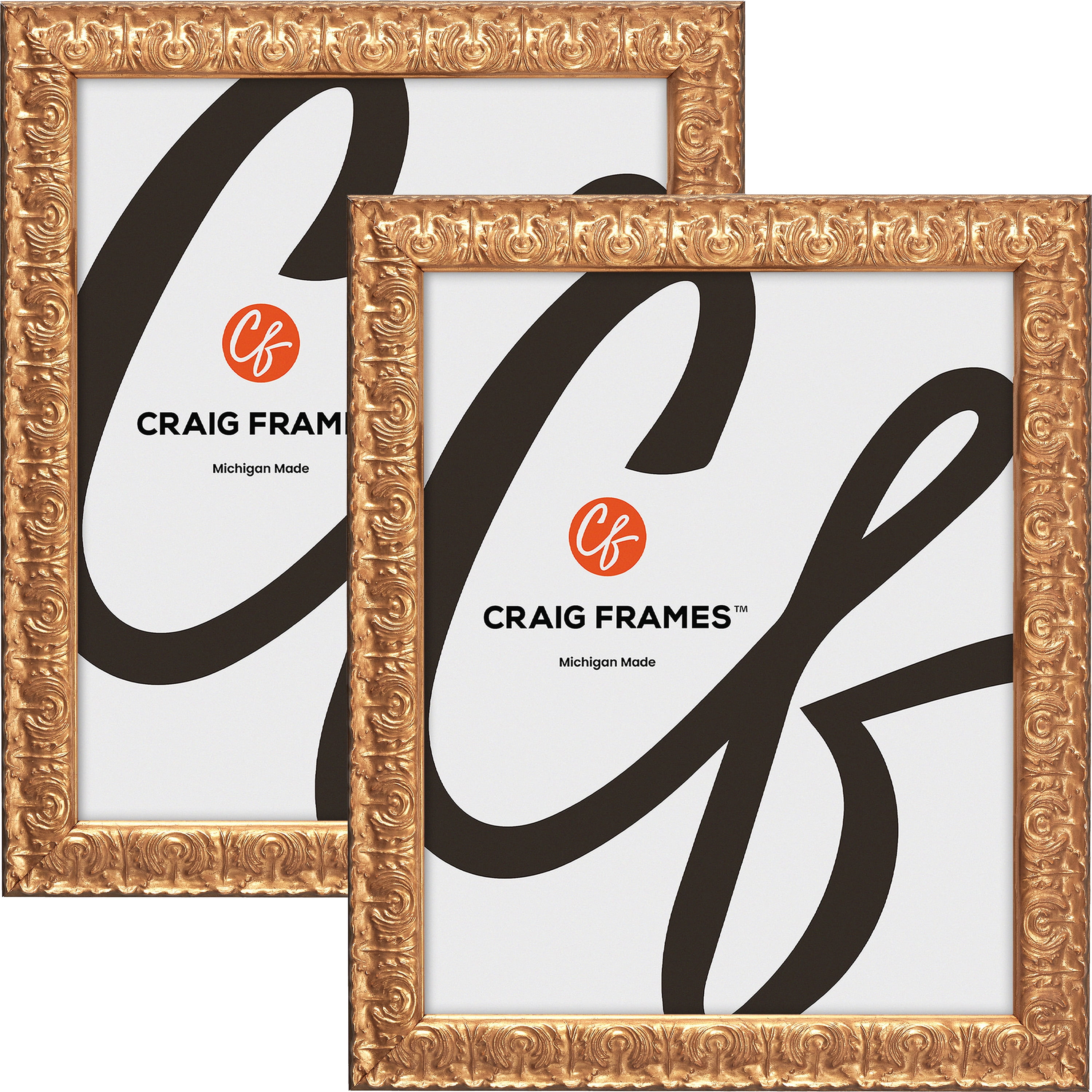 Craig Frames Versailles, 4x5 inch Picture Frame, Gold, Set of 2 ...