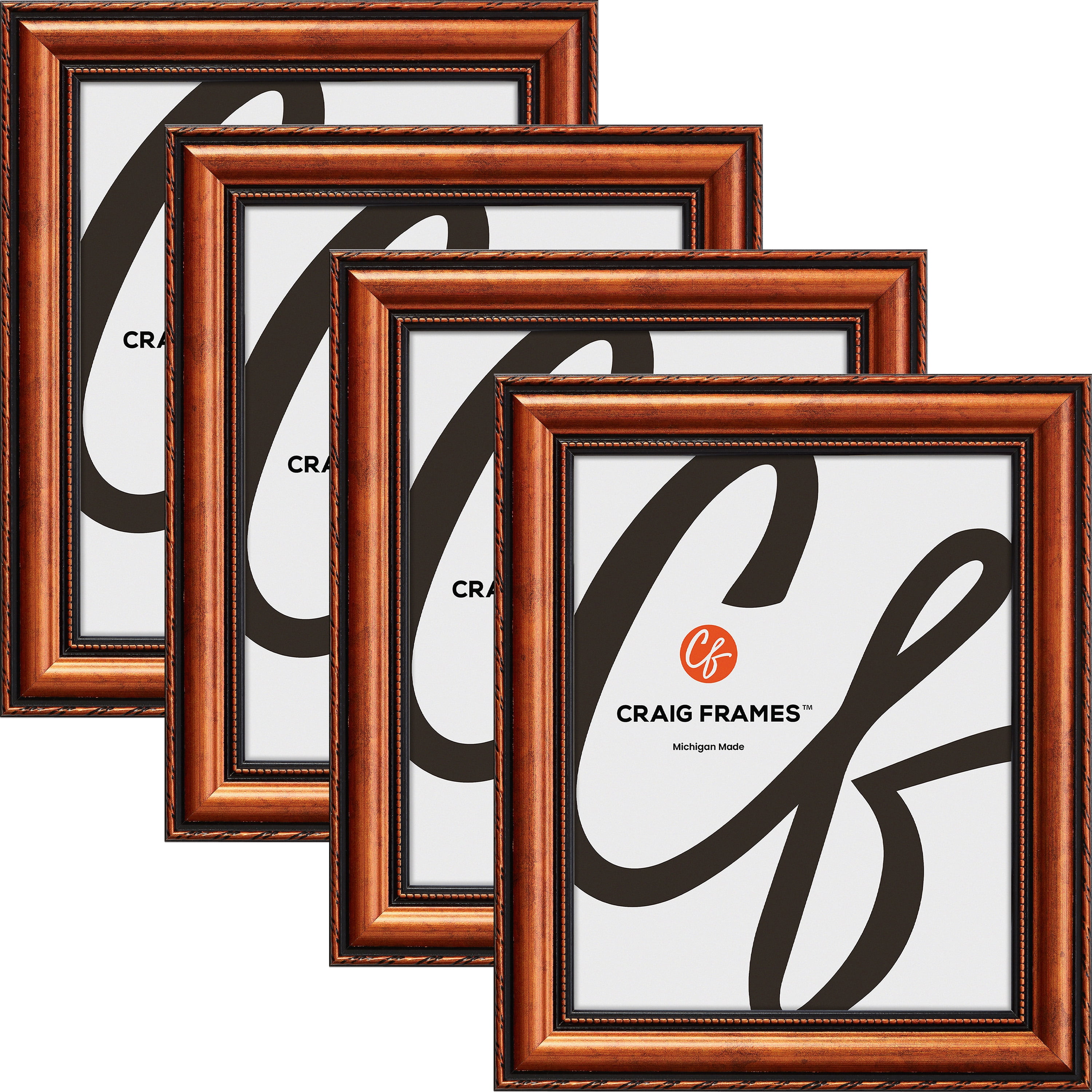 Craig Frames Victoria, 10x15 inch Picture Frame, Ornate Copper, Set of ...
