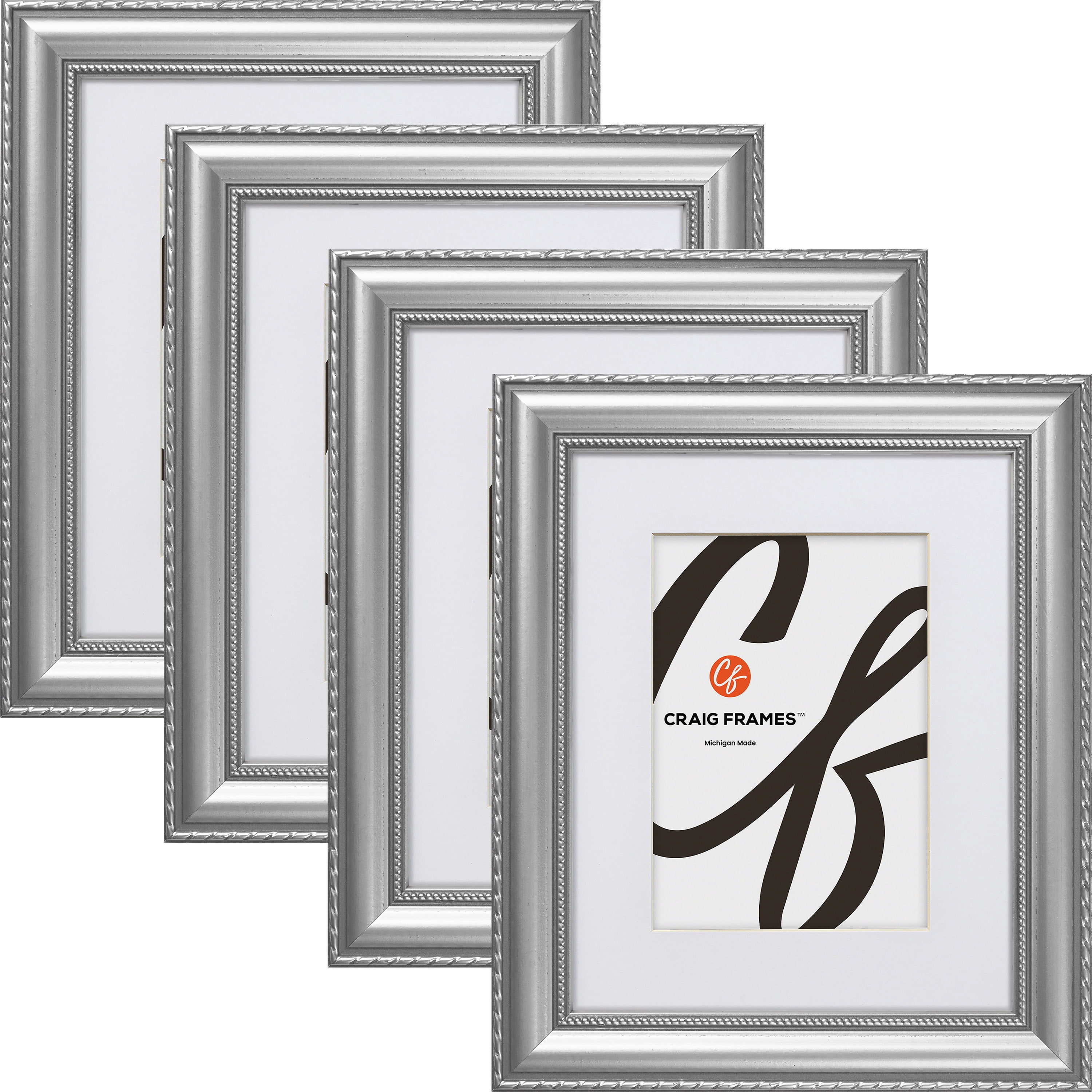 Craig Frames Victoria, 12x16 inch Ornate Silver Picture Frame Matted ...