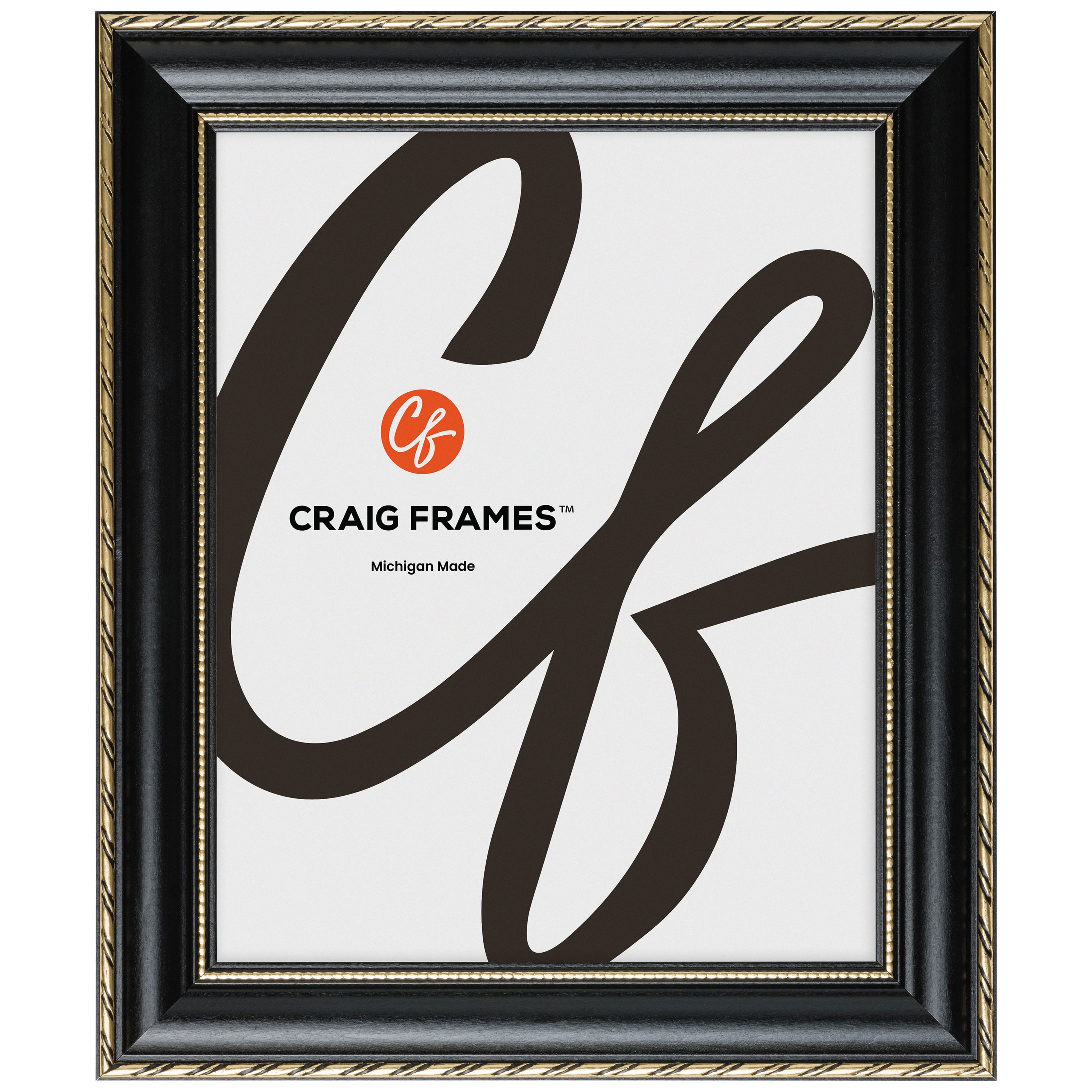 Craig Frames Victoria, 17x30 inch Picture Frame, Ornate Black and Gold ...