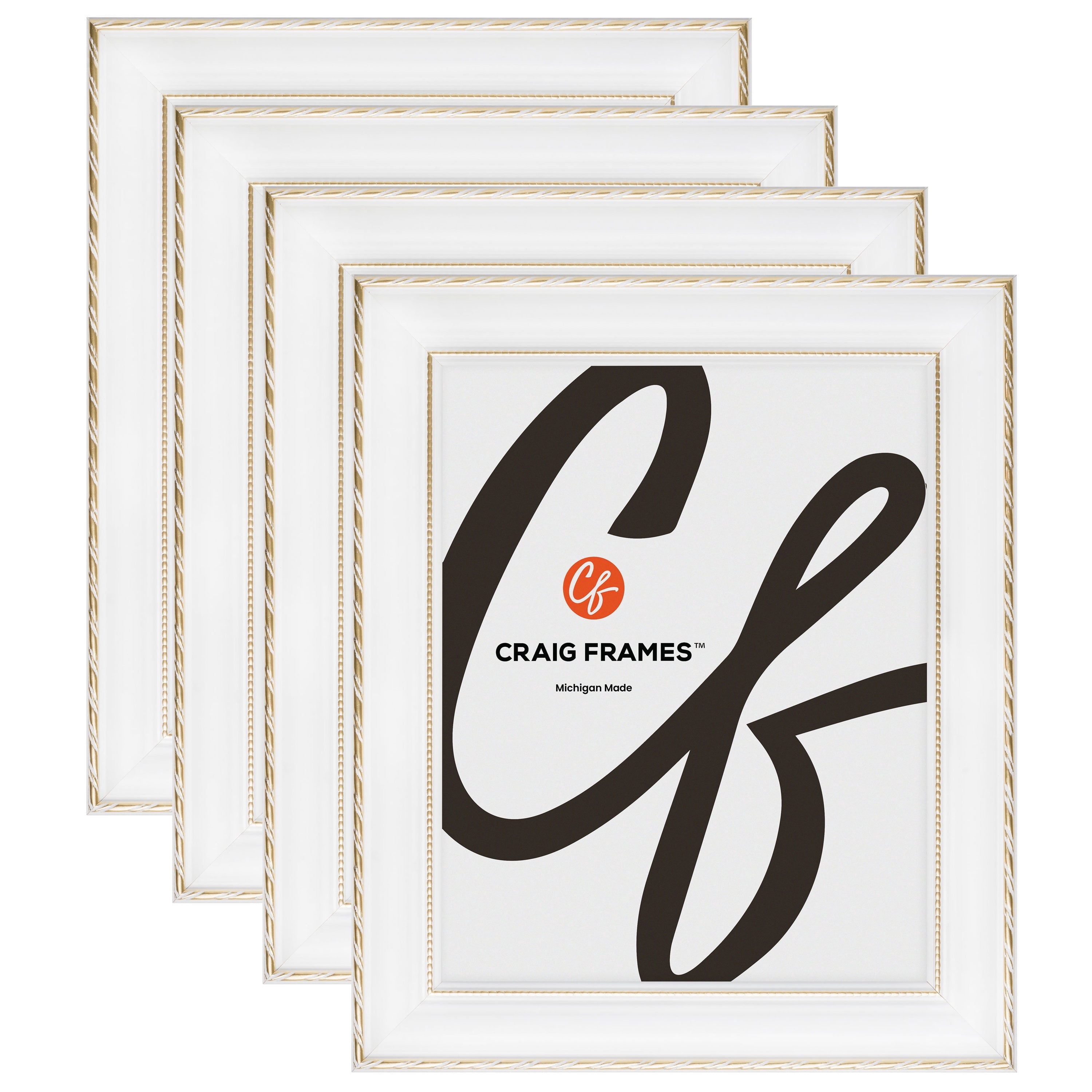 Craig Frames Victoria, 22x33 inch Picture Frame, Ornate White and Gold ...