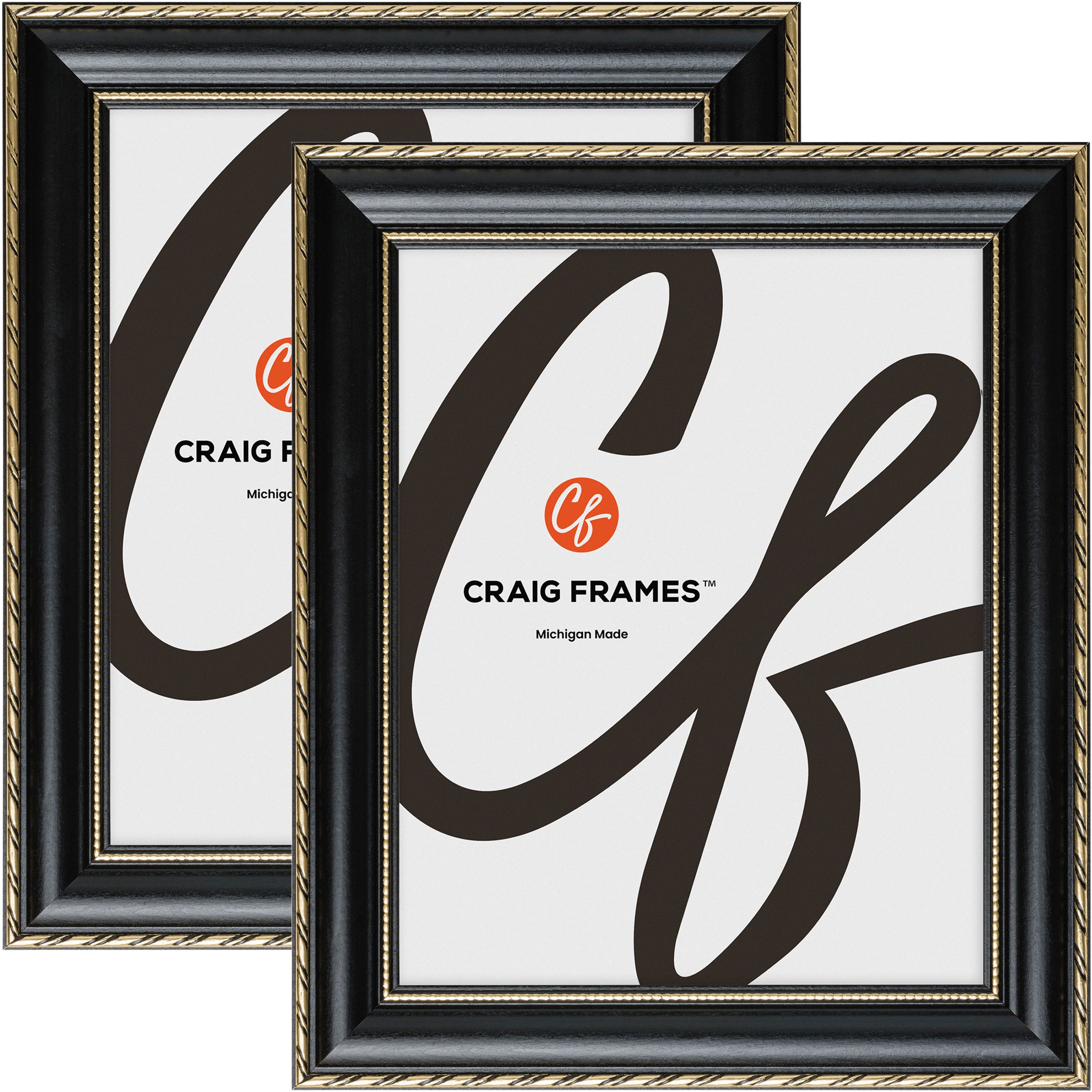 Craig Frames Victoria, 22x35 inch Picture Frame, Ornate Black and Gold ...