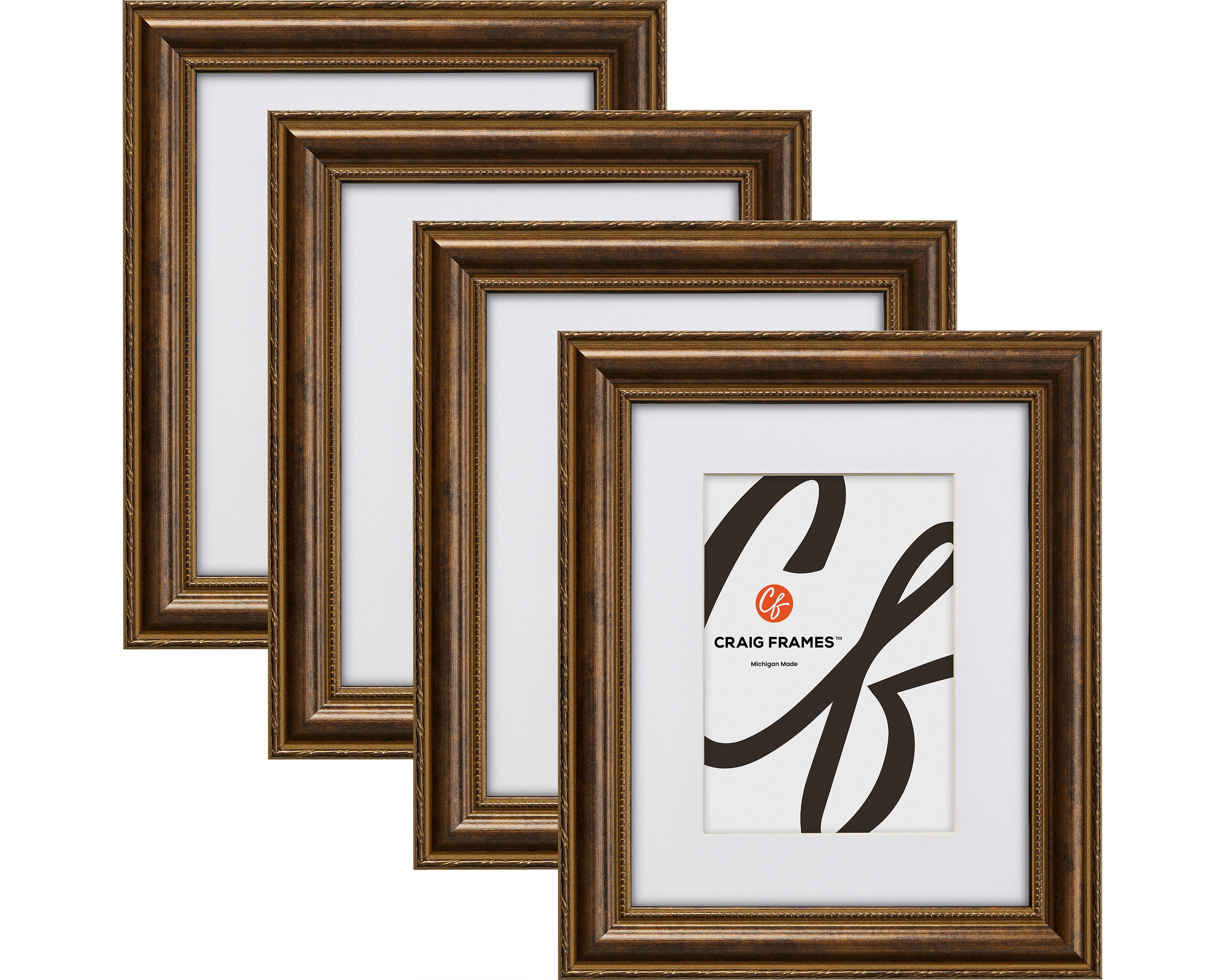 Craig Frames Victoria, 24x24 inch Bronze Picture Frame Matted for a ...