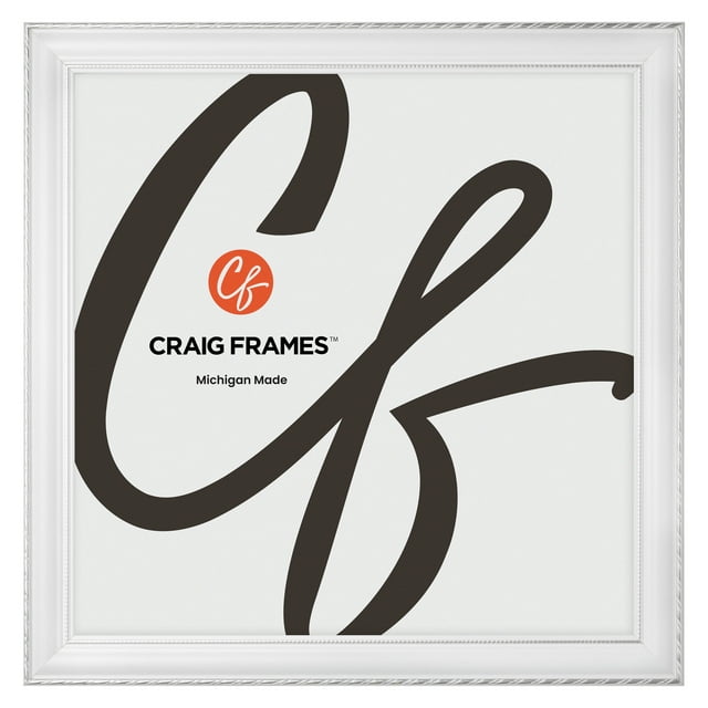 Craig Frames Victoria, 25x25 inch Picture Frame, Ornate White and ...
