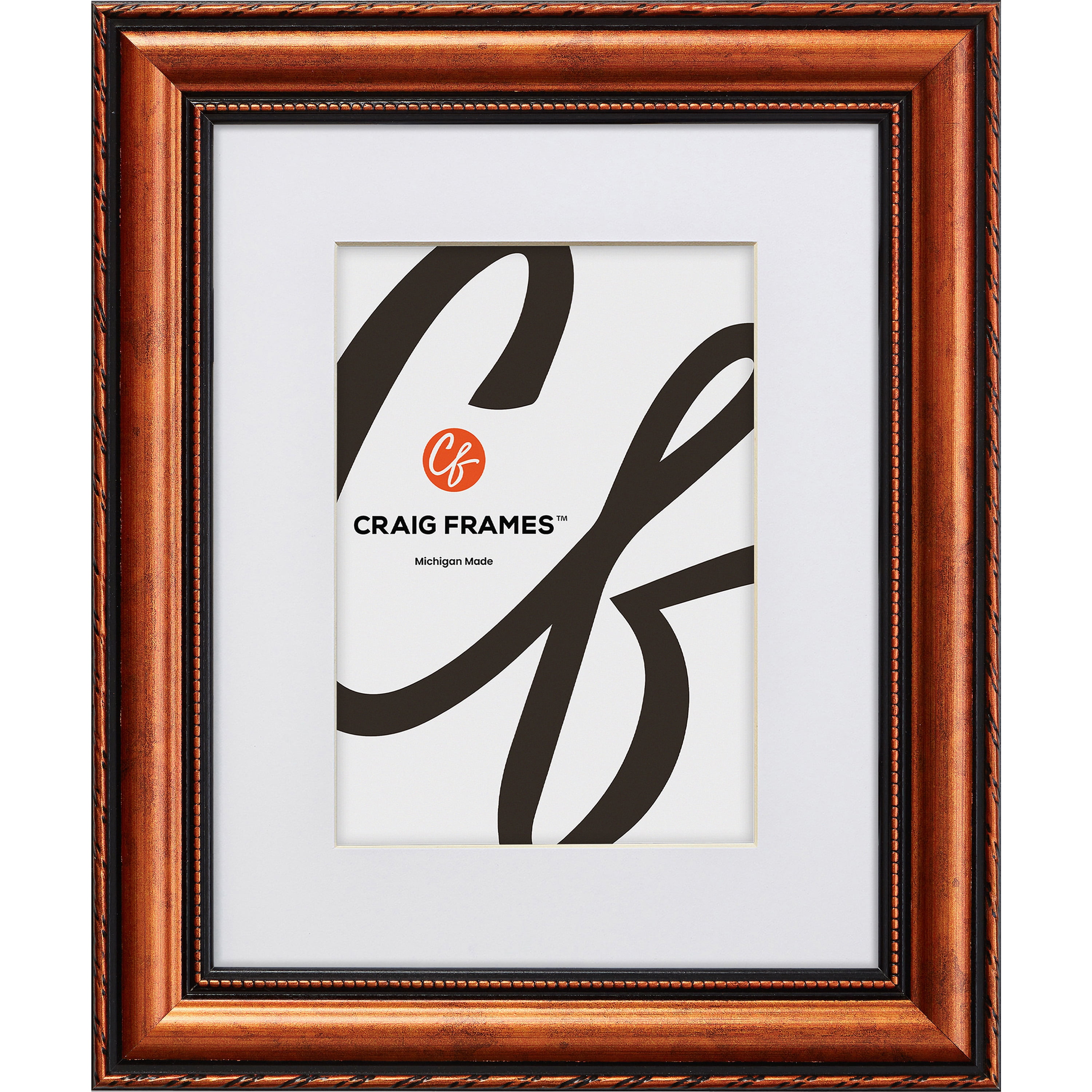 Craig Frames Victoria, 26x32 inch Copper Picture Frame Matted for a ...