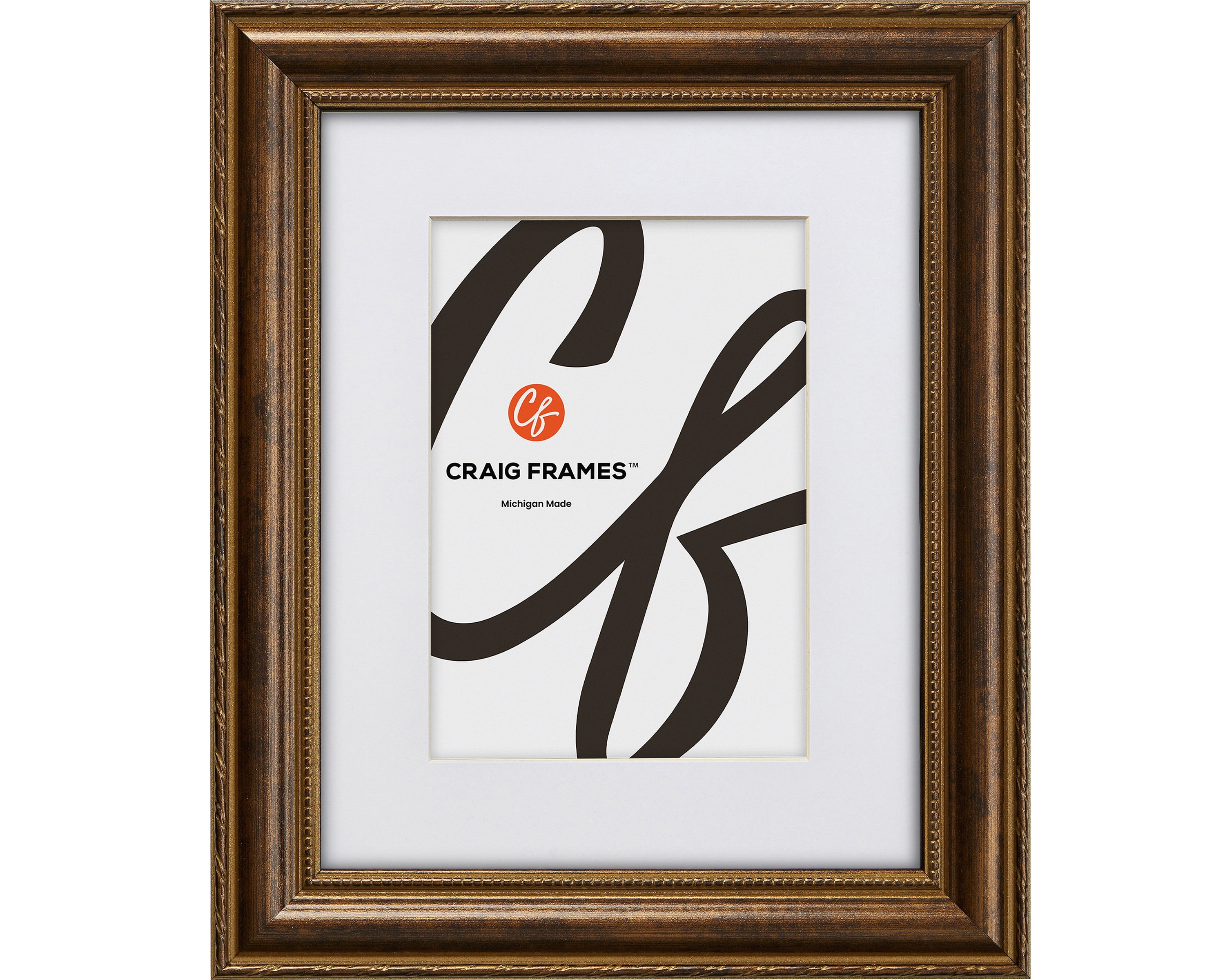 Craig Frames Victoria, 30x36 inch Bronze Picture Frame Matted for a ...