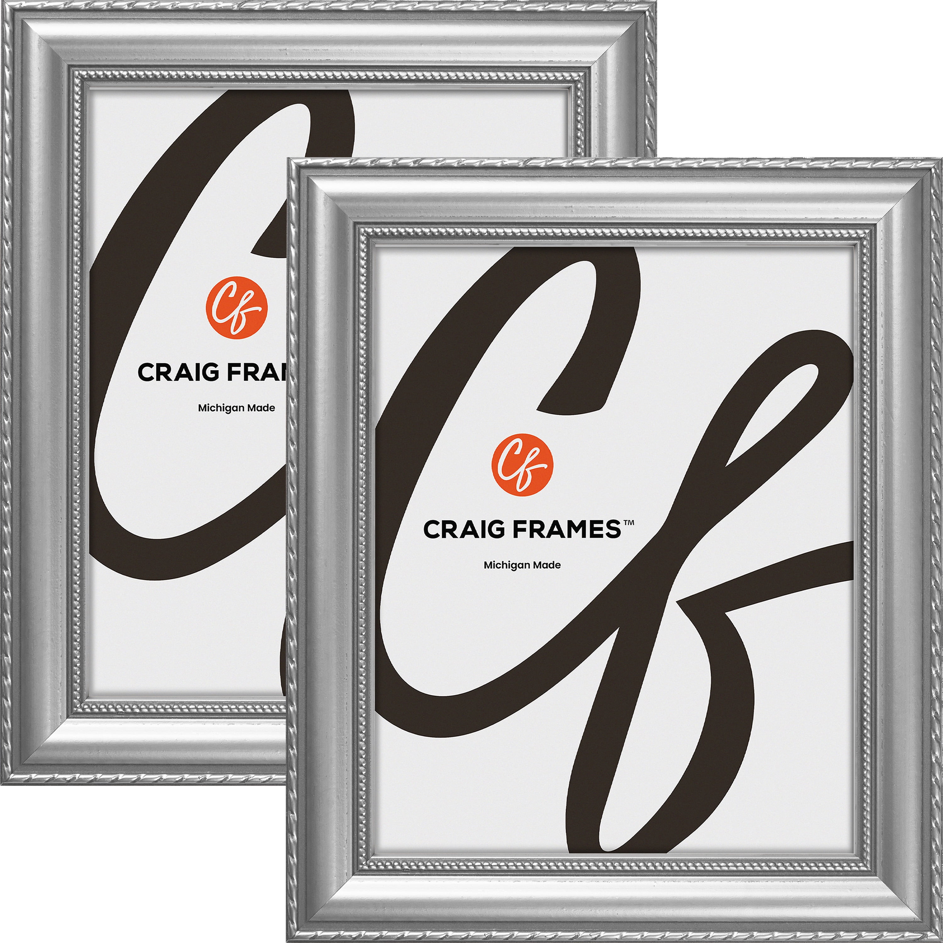 Craig Frames Victoria, 4x5 inch Picture Frame, Ornate Silver, Set of 2 ...