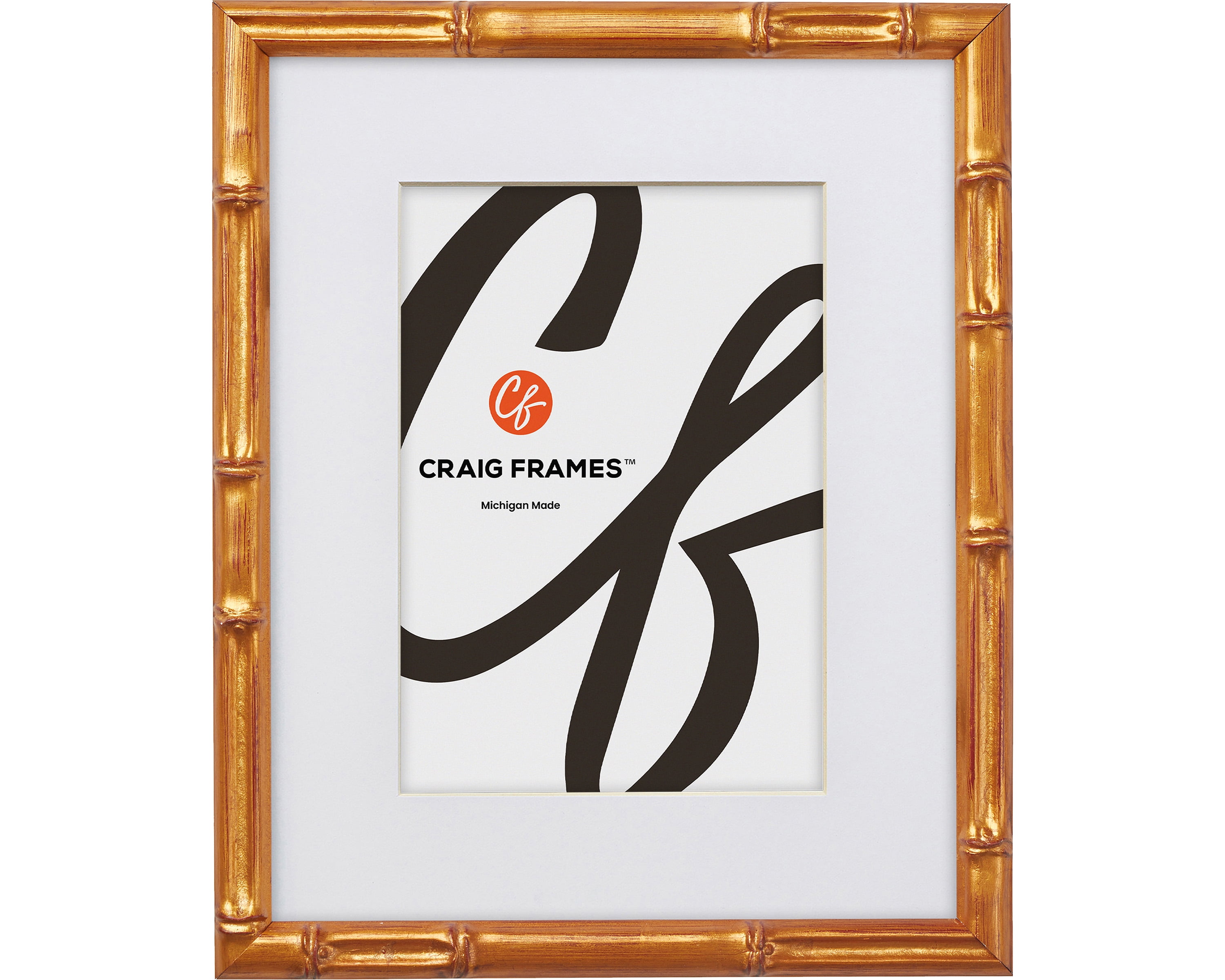 Craig Frames Vintage Bamboo 12x12 inch Picture Frame Matted for a 9x9 ...