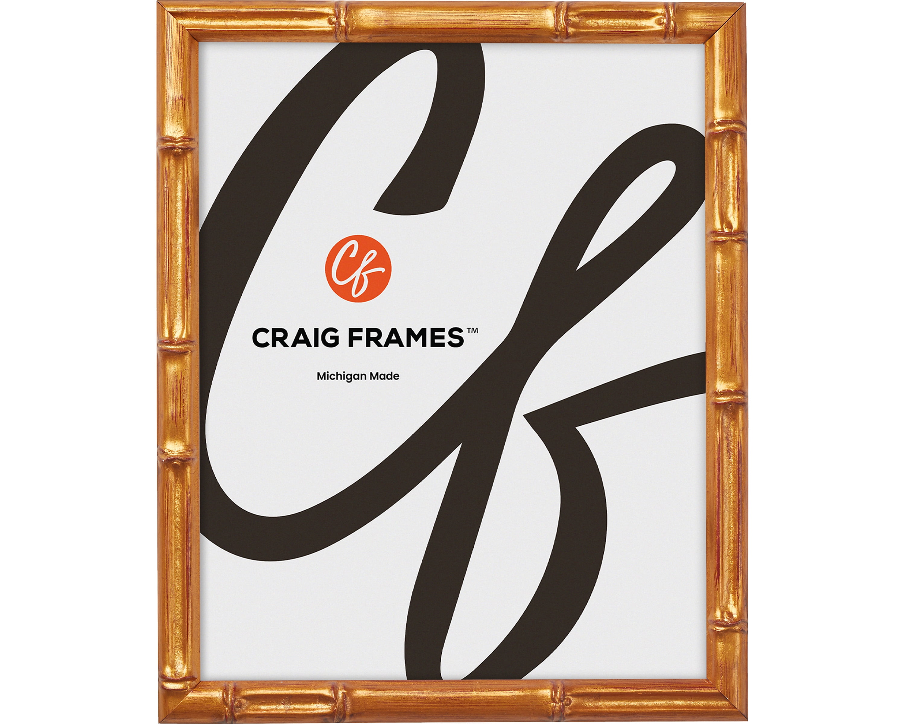Craig Frames Vintage Bamboo, 15x22 inch Picture Frame, Tropical Gold ...