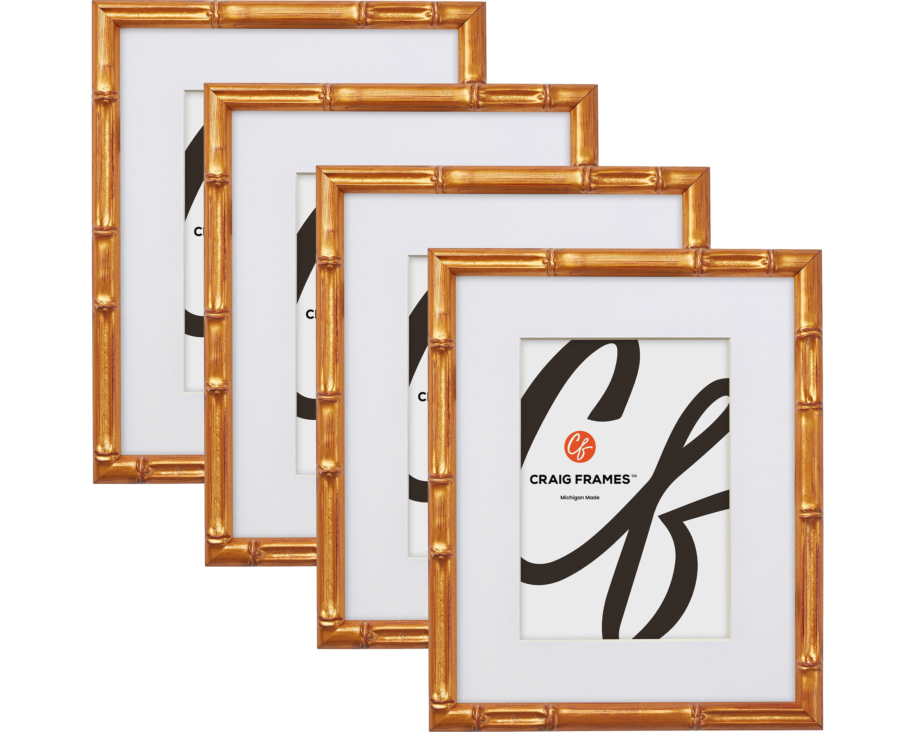 Craig Frames Vintage Bamboo 16x22 inch Picture Frame Matted for a 12x18 ...
