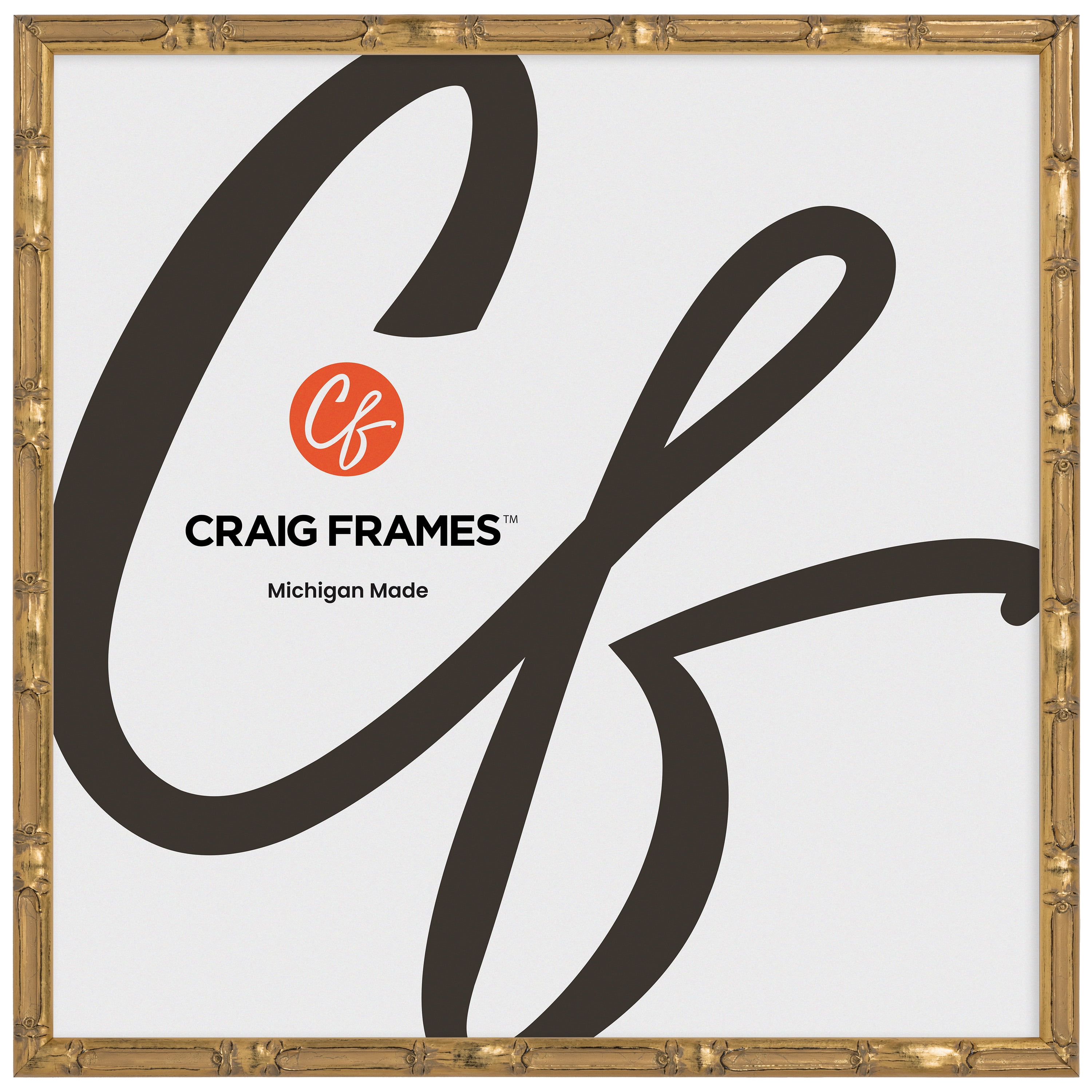 Craig Frames Vintage Champagne Gold Bamboo Composite Picture Frame, 22 ...