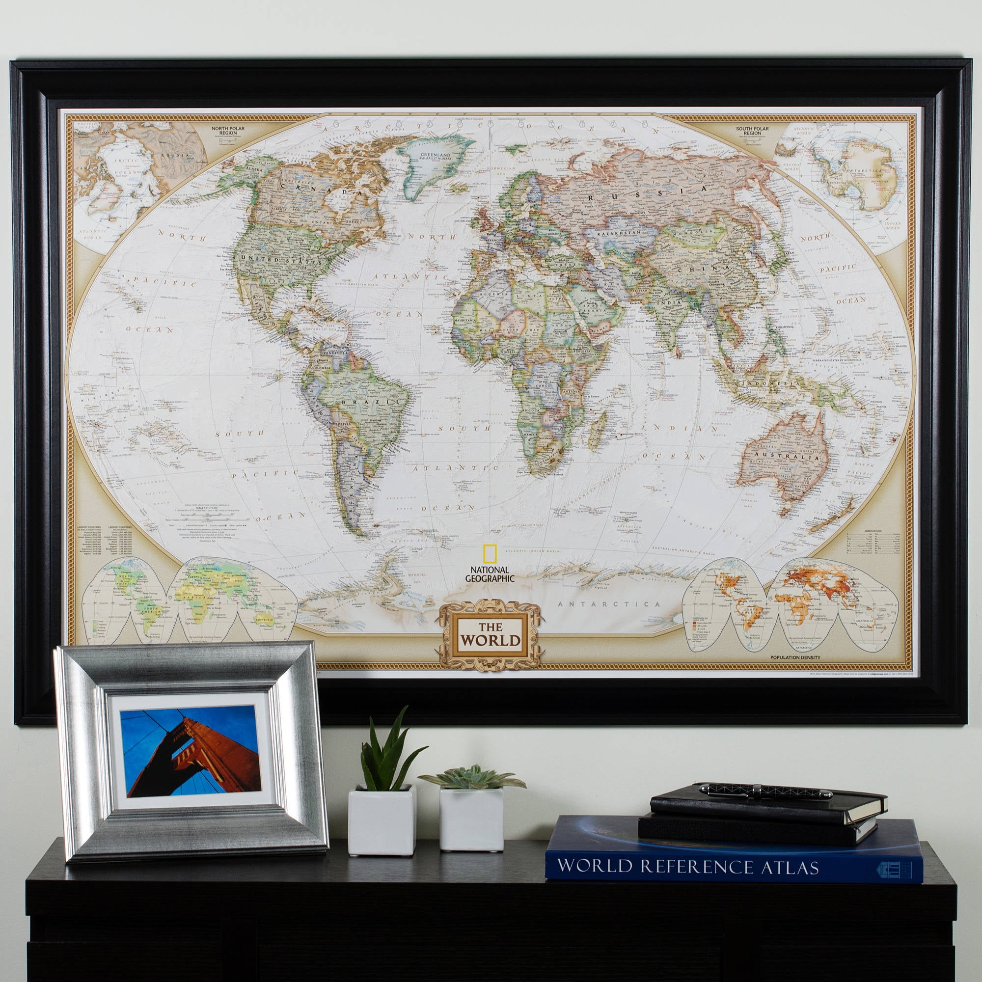 Craig Frames Wayfarer Executive World Push Pin Travel Map - Walmart.com