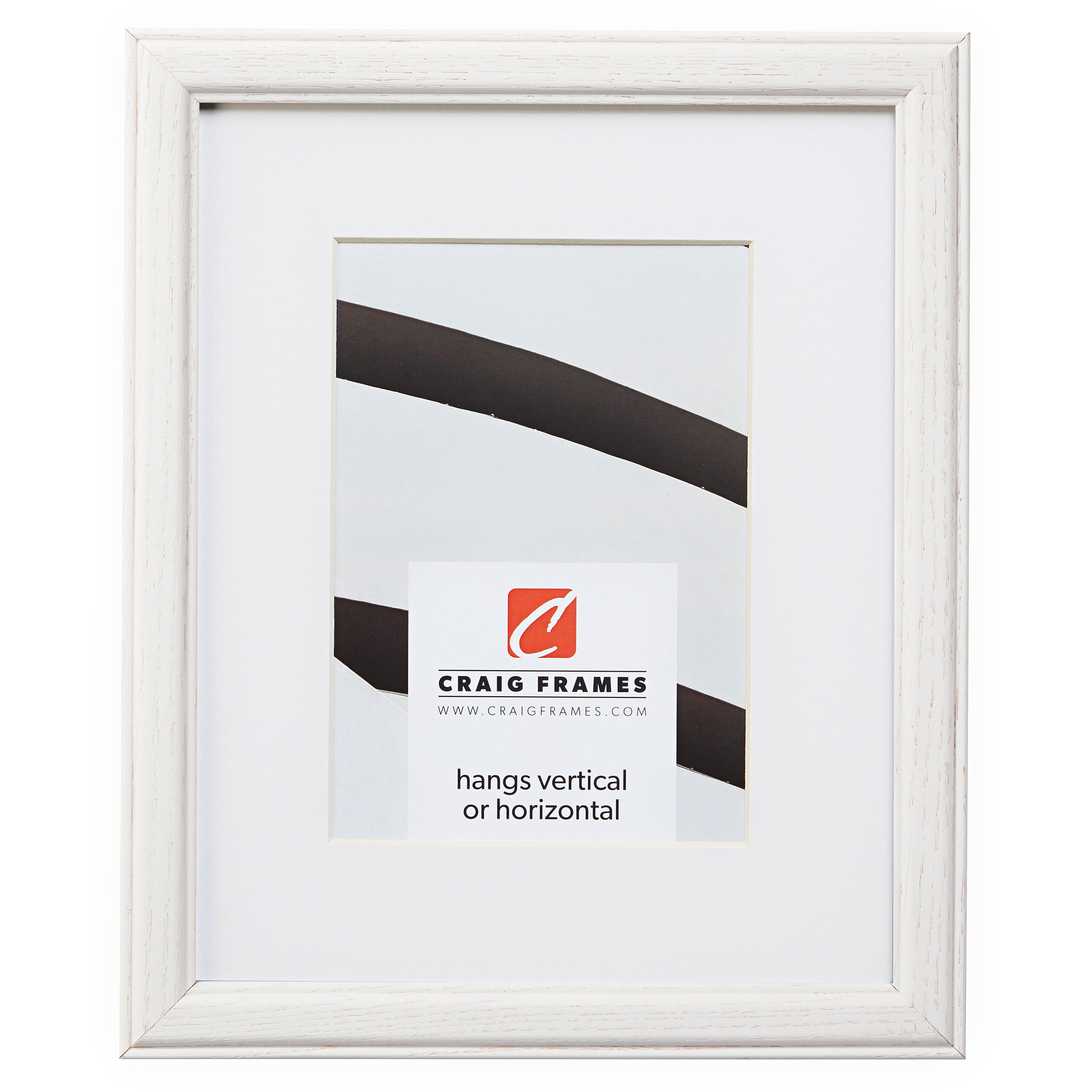Craig Frames Wiltshire 236, Simple White Hardwood Picture Frame with ...