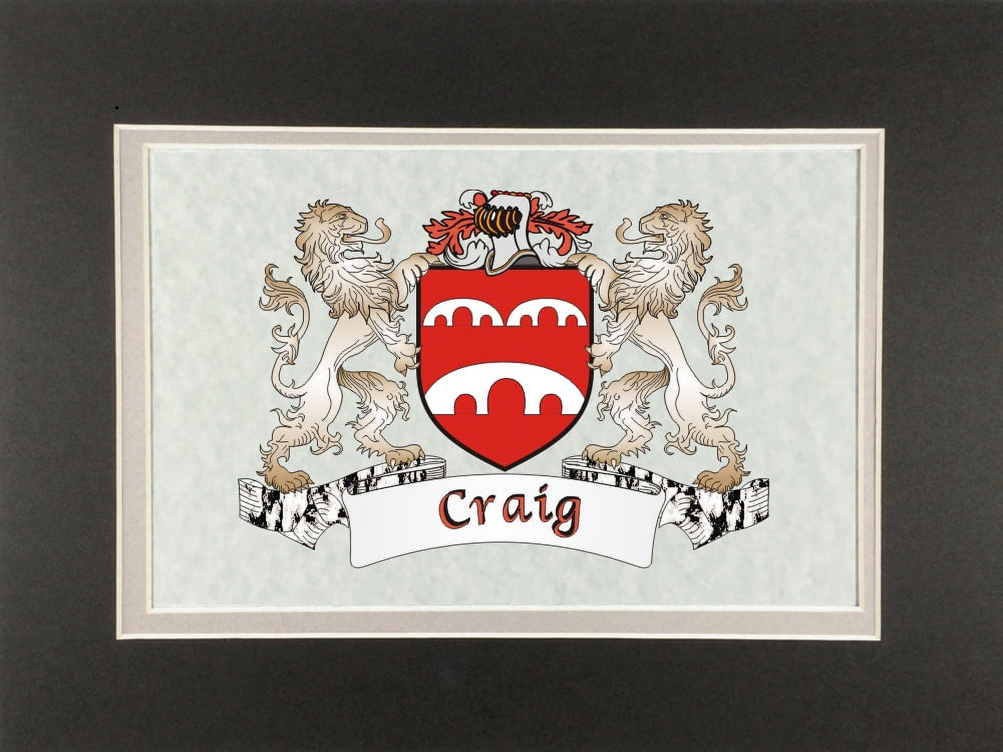 Craig Irish Coat of Arms Print - Frameable 9" x 12" - Walmart.com