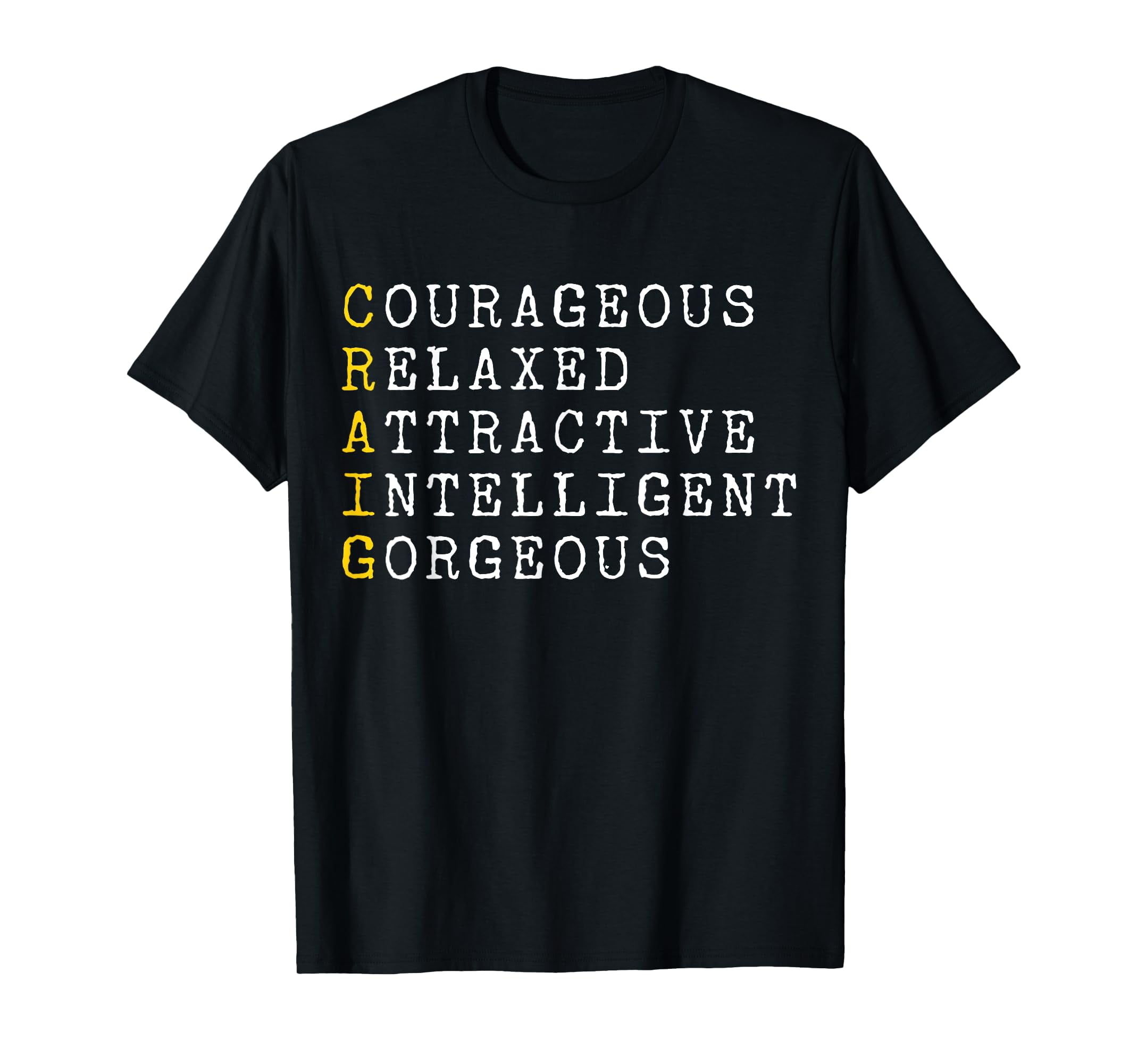 Craig Personalized, Craig Name, Boy Man Craig T-Shirt - Walmart.com