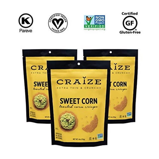 Free Shipping! Craize Extra Thin & Crunchy Toasted Corn Crisps ...