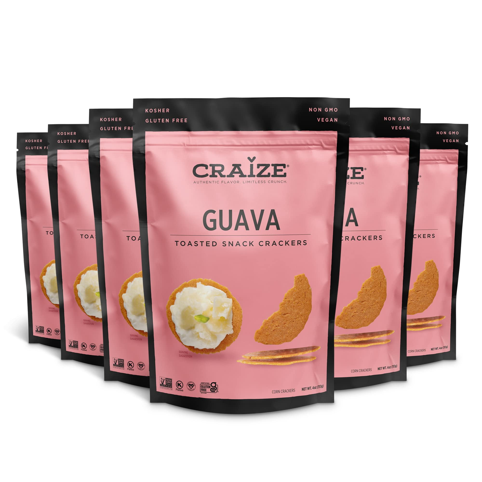 Craize Guava Crisps | TSF6 Gluten Free, Vegan, Kosher, Toasted Corn ...