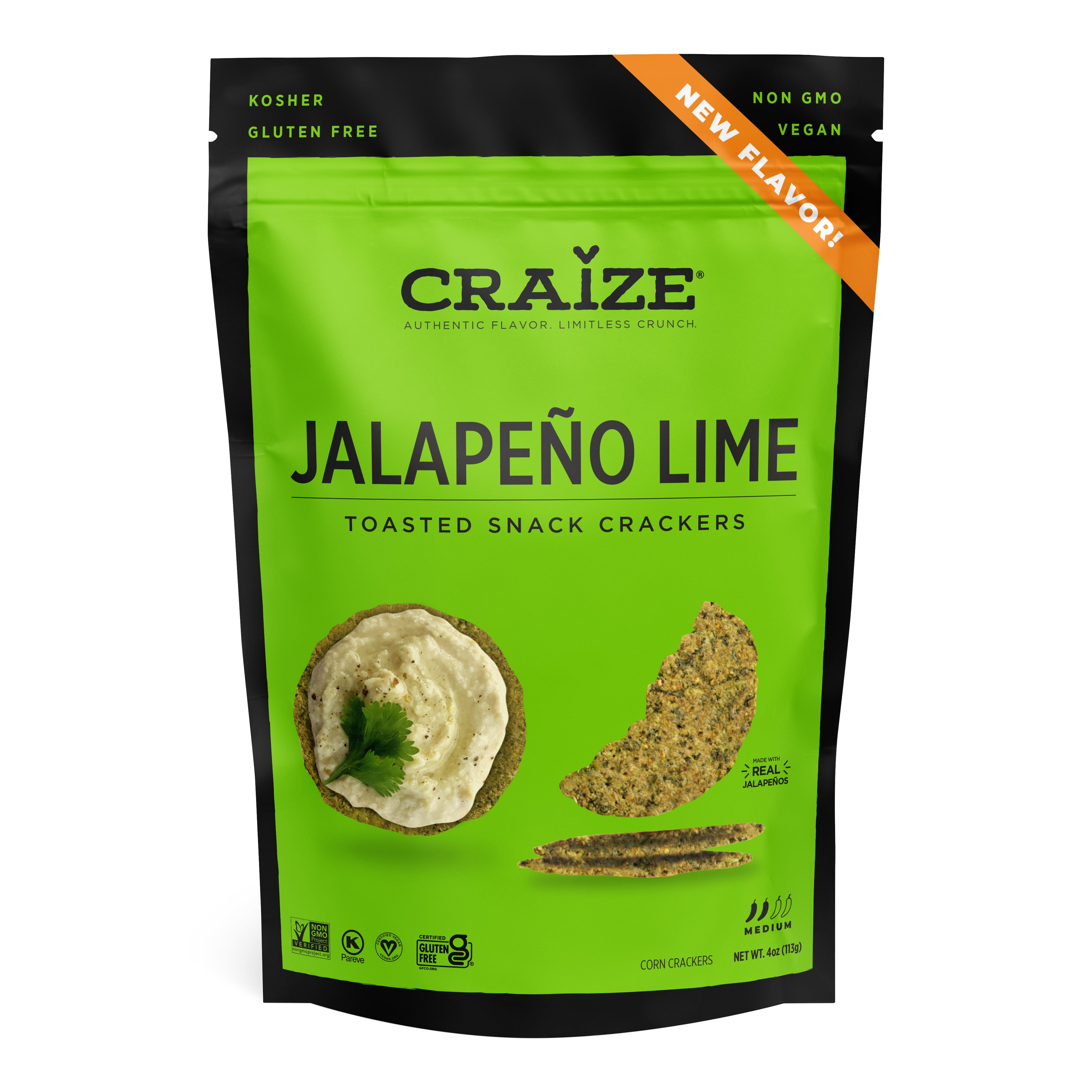 Craize Jalapeno Lime Toasted Snack Crackers - 4 oz (Packaging May Vary ...