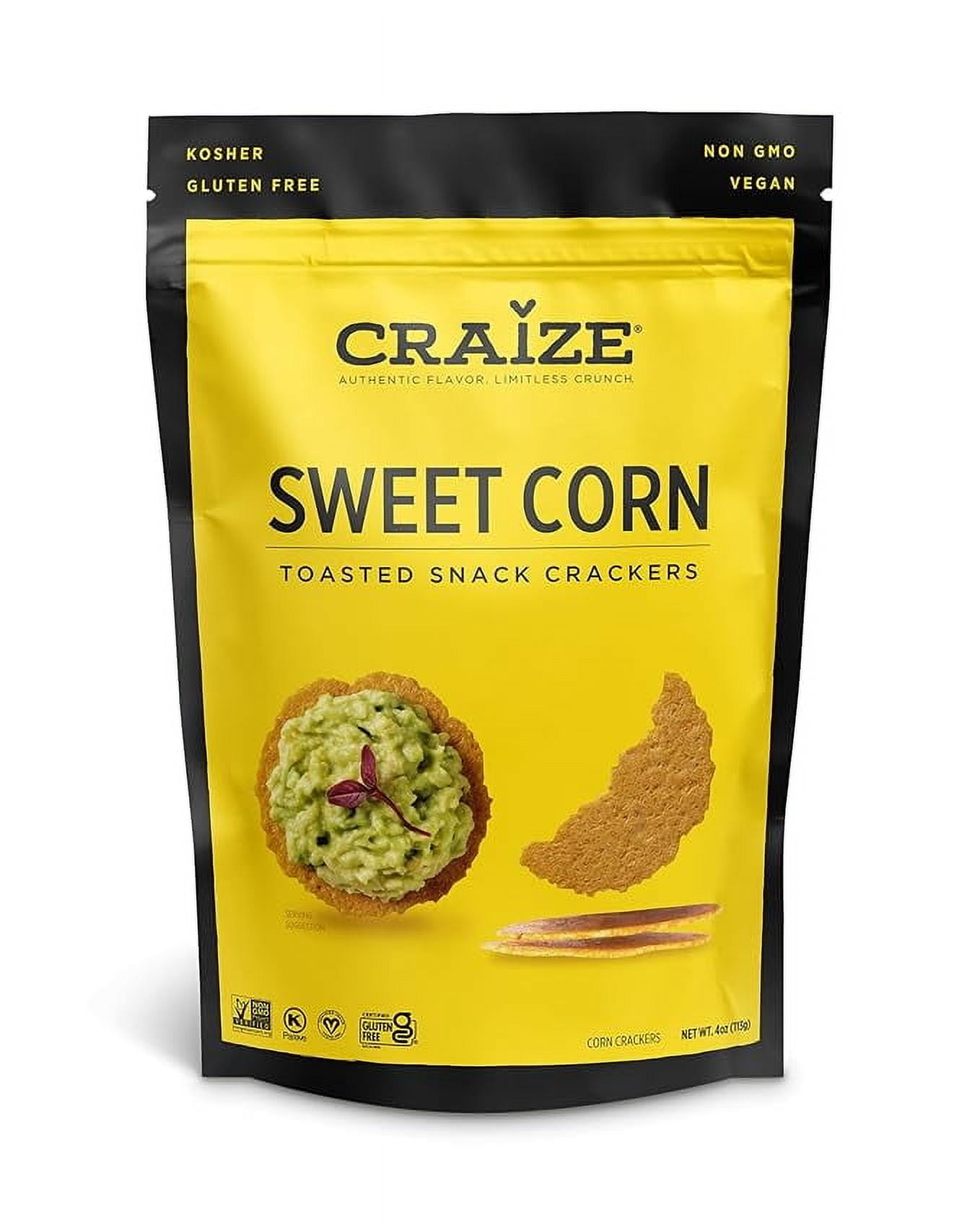Craize Sweet Corn Crisps | Gluten Free, Vegan, Kosher, Toasted Corn ...