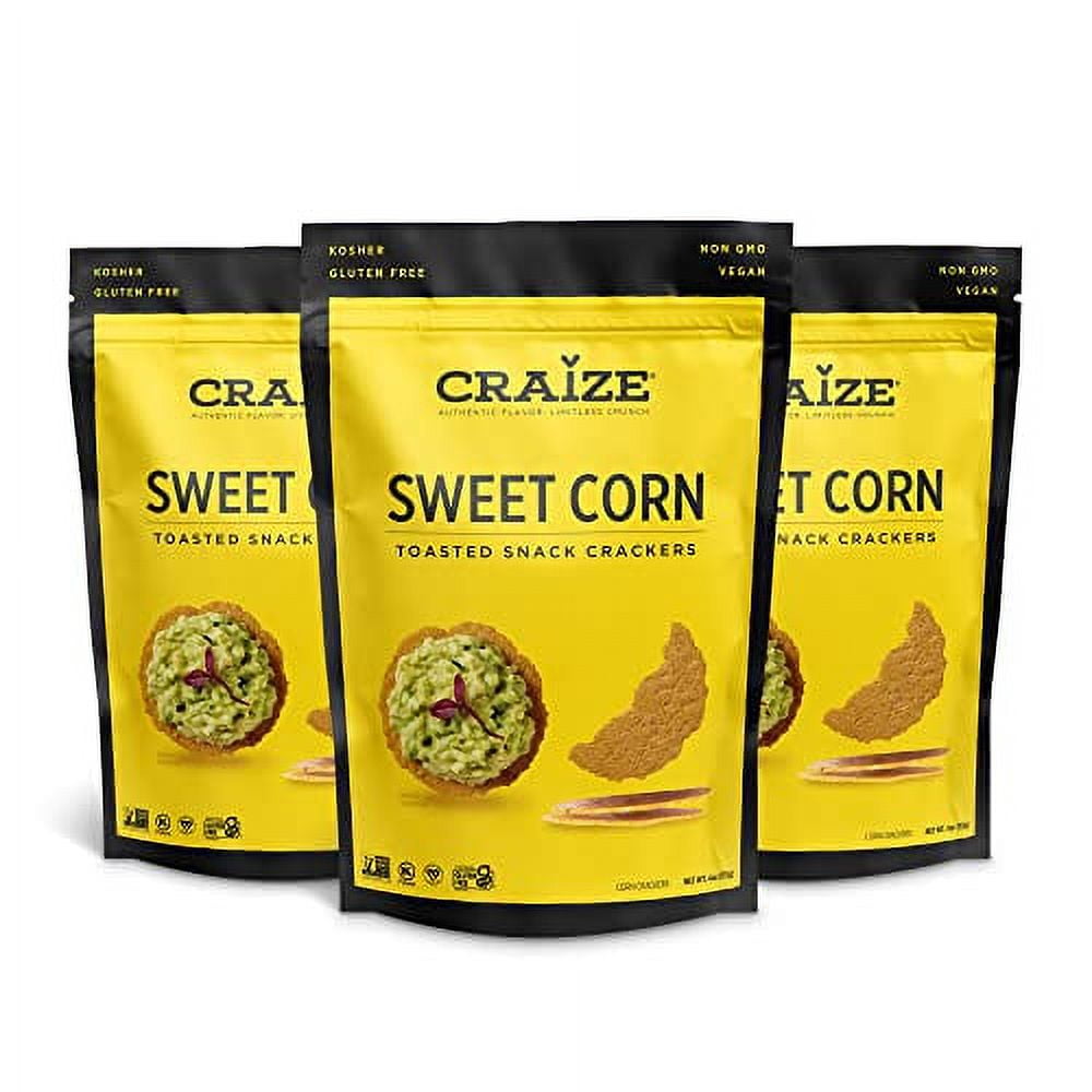 Craize Sweet Corn Crisps | Gluten Free, Vegan, Kosher, Toasted Corn ...