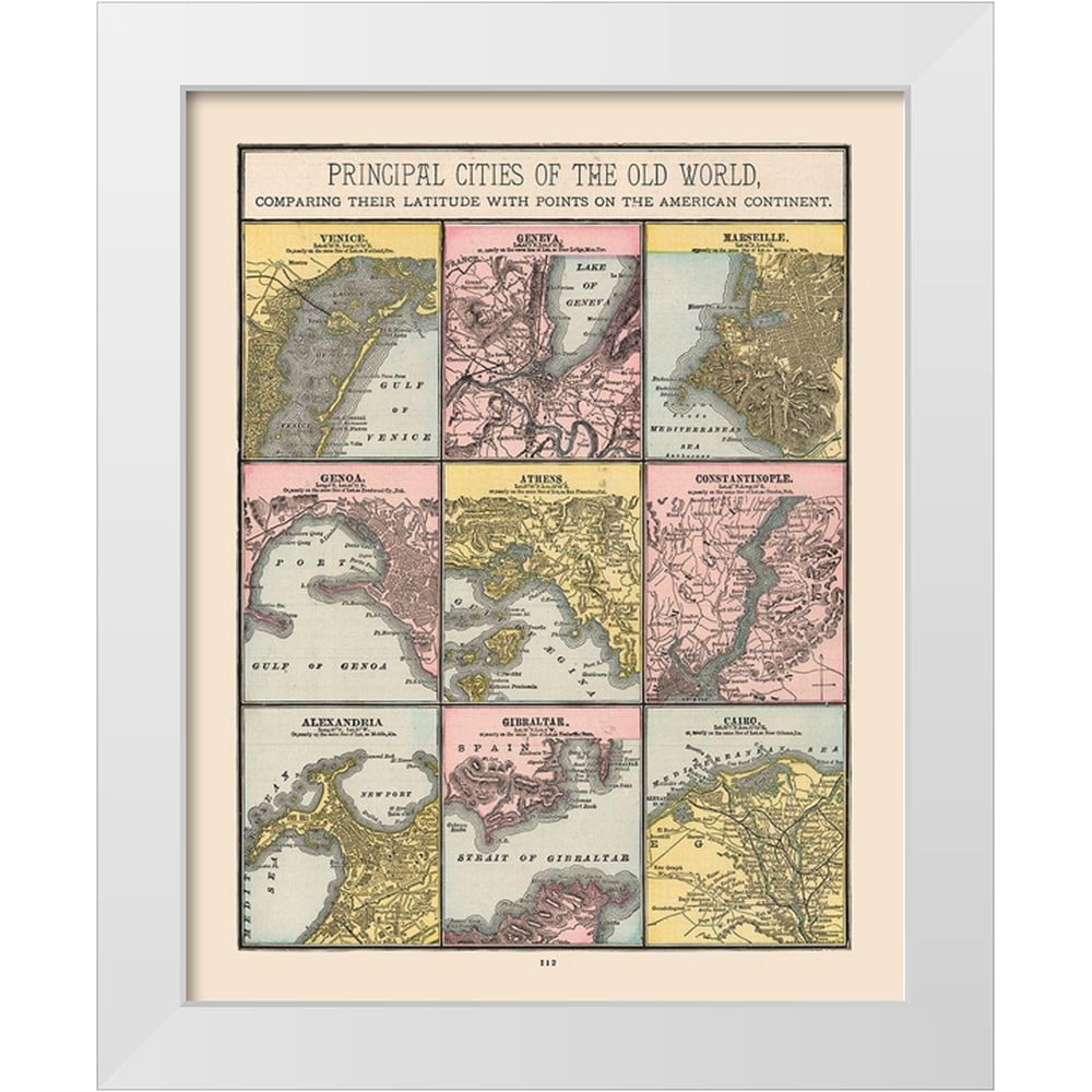 Cram 12x14 White Modern Wood Framed Museum Art Print Titled - Principal ...
