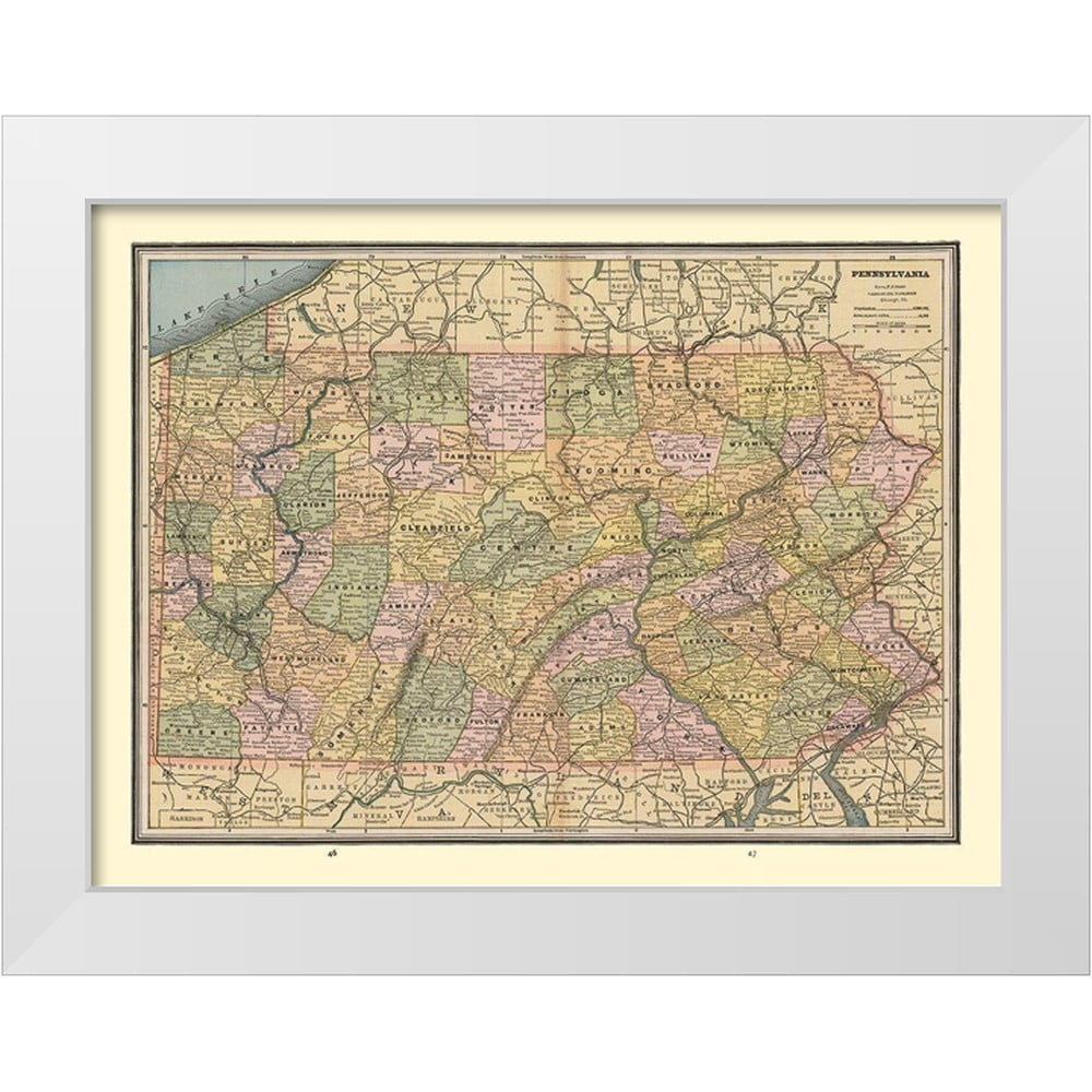 Cram 14x11 White Modern Wood Framed Museum Art Print Titled ...