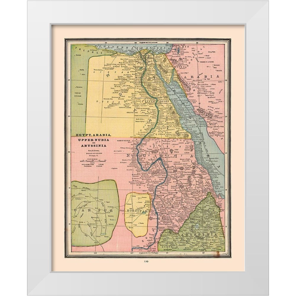 Cram 15x18 White Modern Wood Framed Museum Art Print Titled - Egypt ...