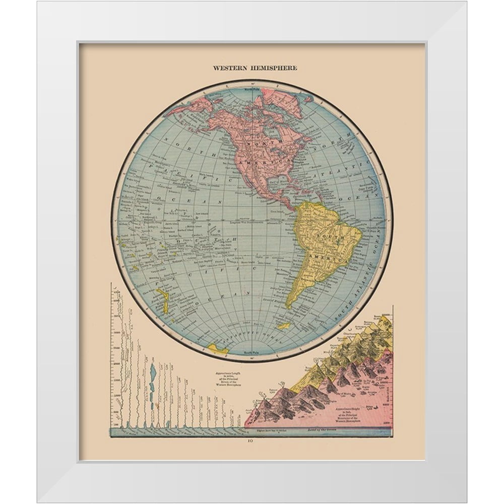 Cram 20x23 White Modern Wood Framed Museum Art Print Titled - Western ...