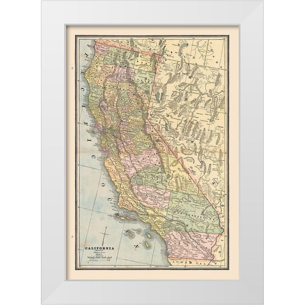 Cram 23x32 White Modern Wood Framed Museum Art Print Titled ...