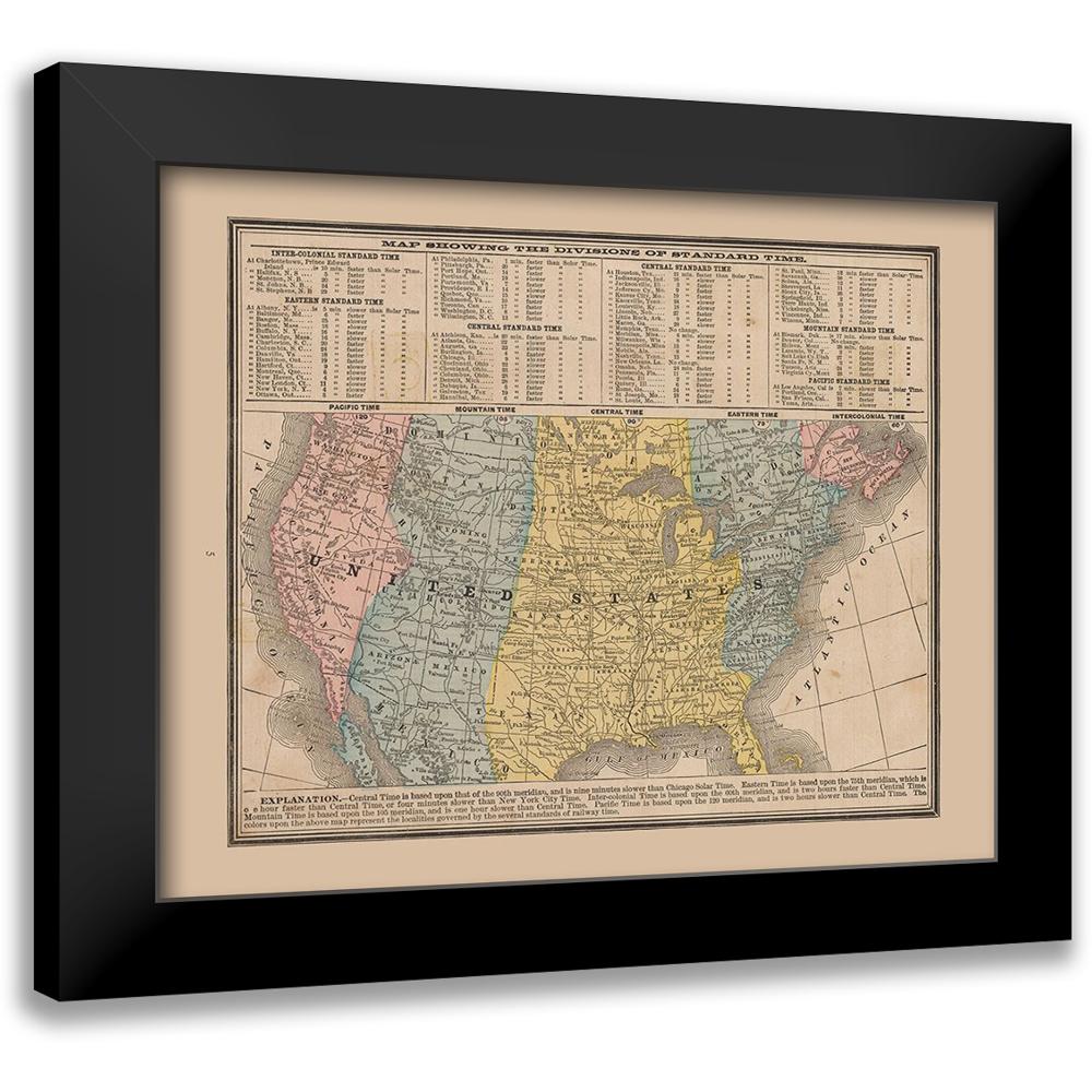Cram 24x20 Black Modern Framed Museum Art Print Titled - Divisions of ...
