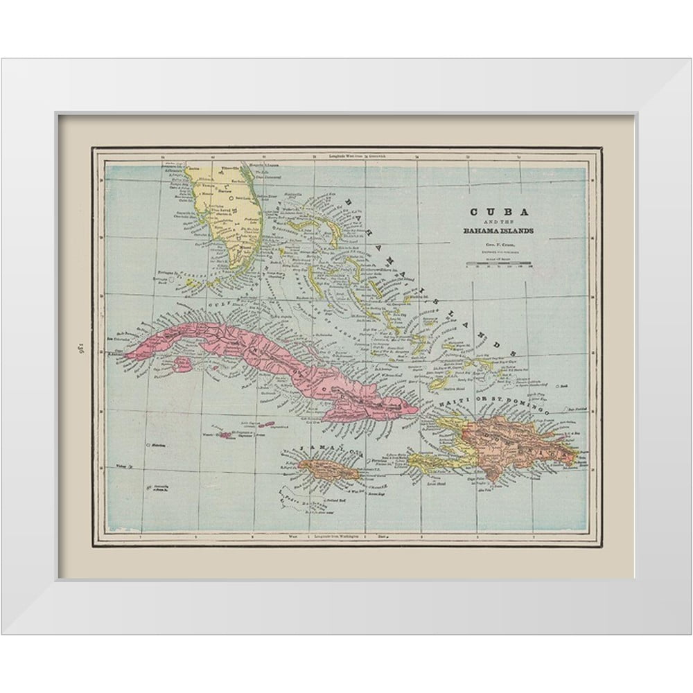 Cram 24x20 White Modern Wood Framed Museum Art Print Titled - Central ...