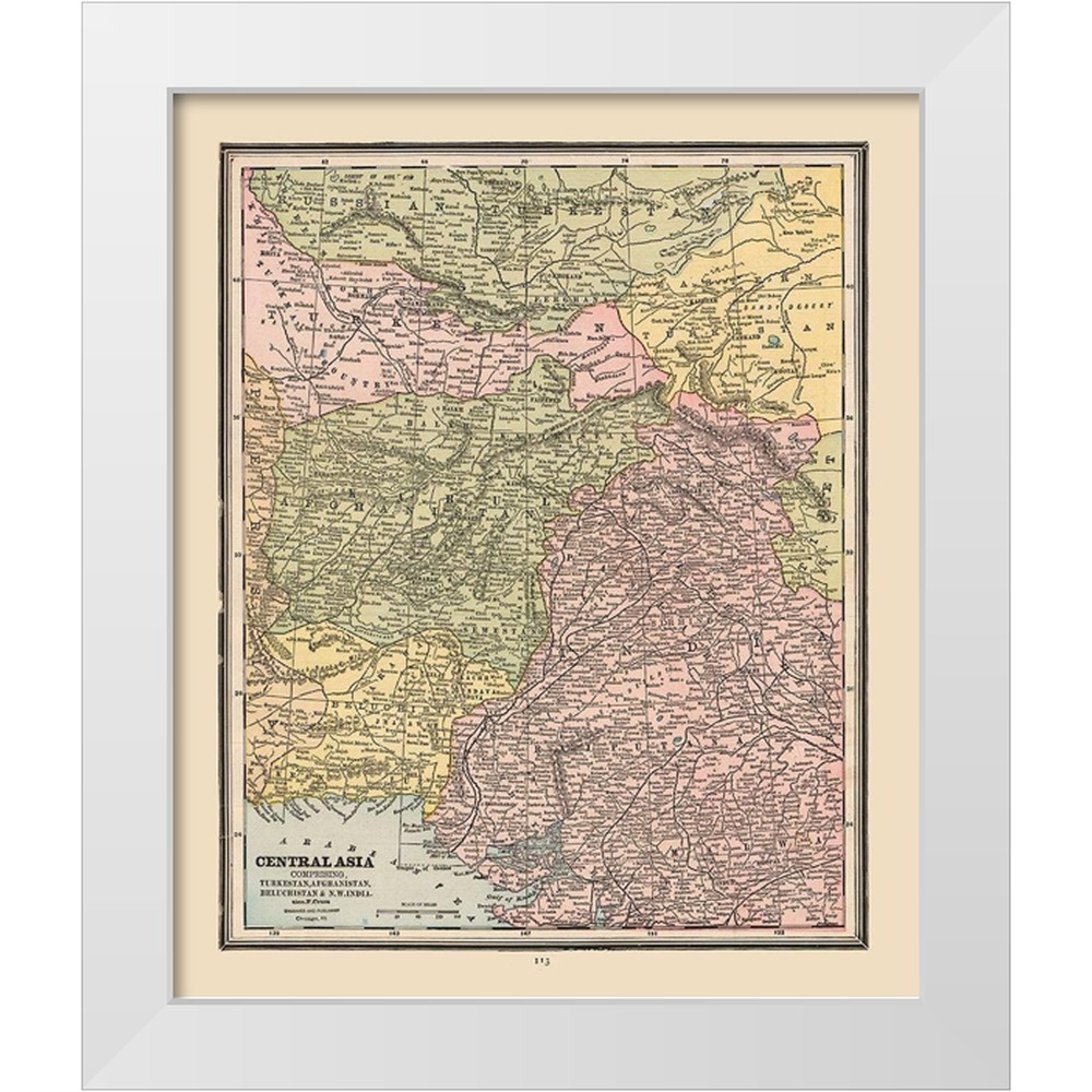 Cram 26x31 White Modern Wood Framed Museum Art Print Titled - Central ...