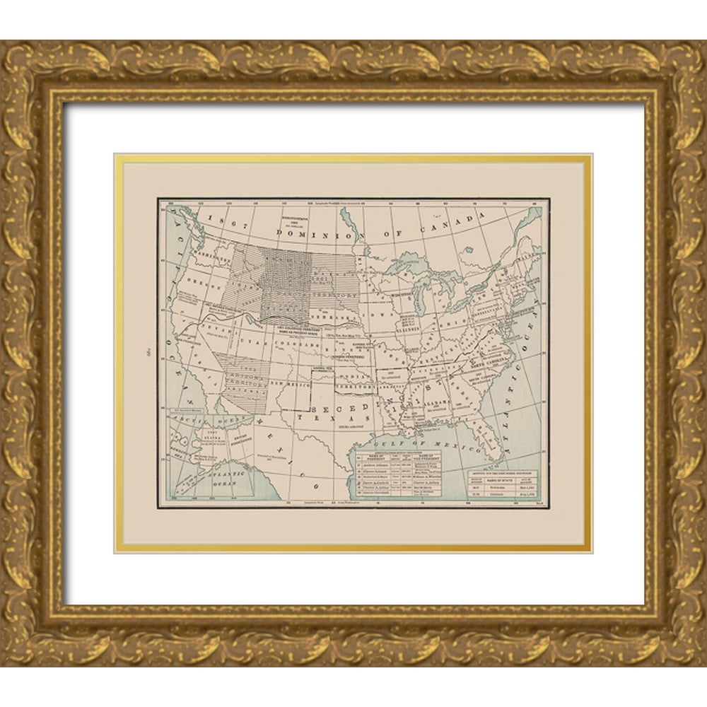 Cram 31x26 Gold Ornate Wood Framed with Double Matting Museum Art Print ...