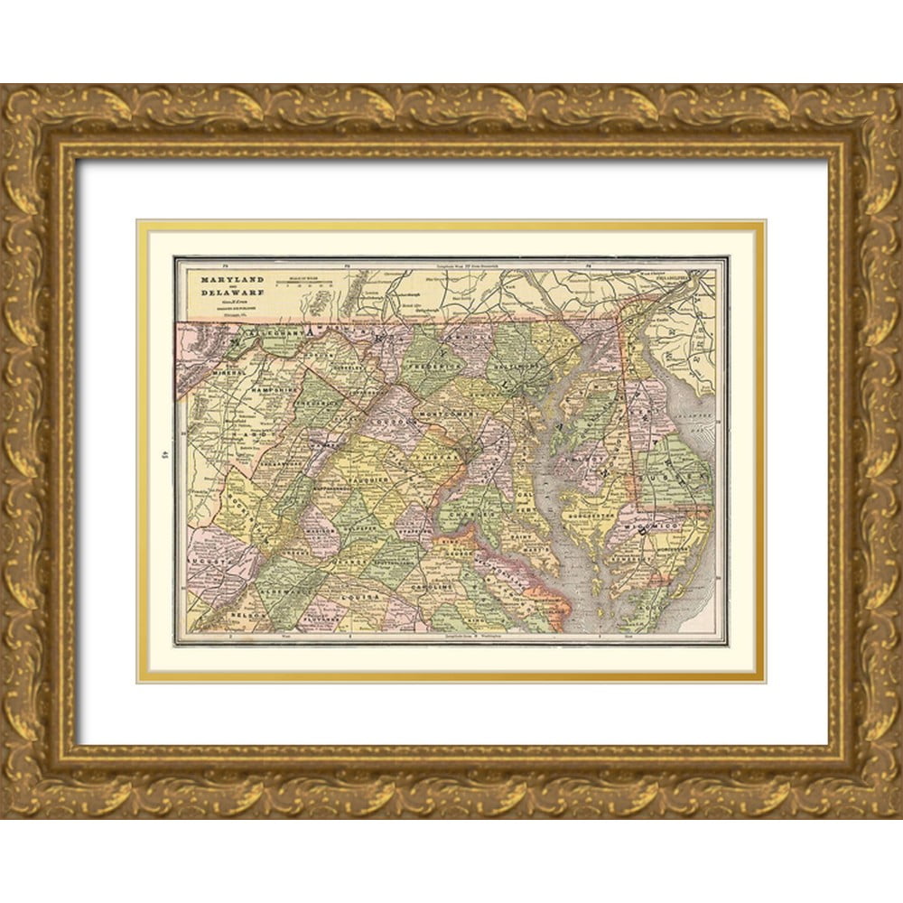Cram 32x24 Gold Ornate Wood Framed with Double Matting Museum Art Print ...