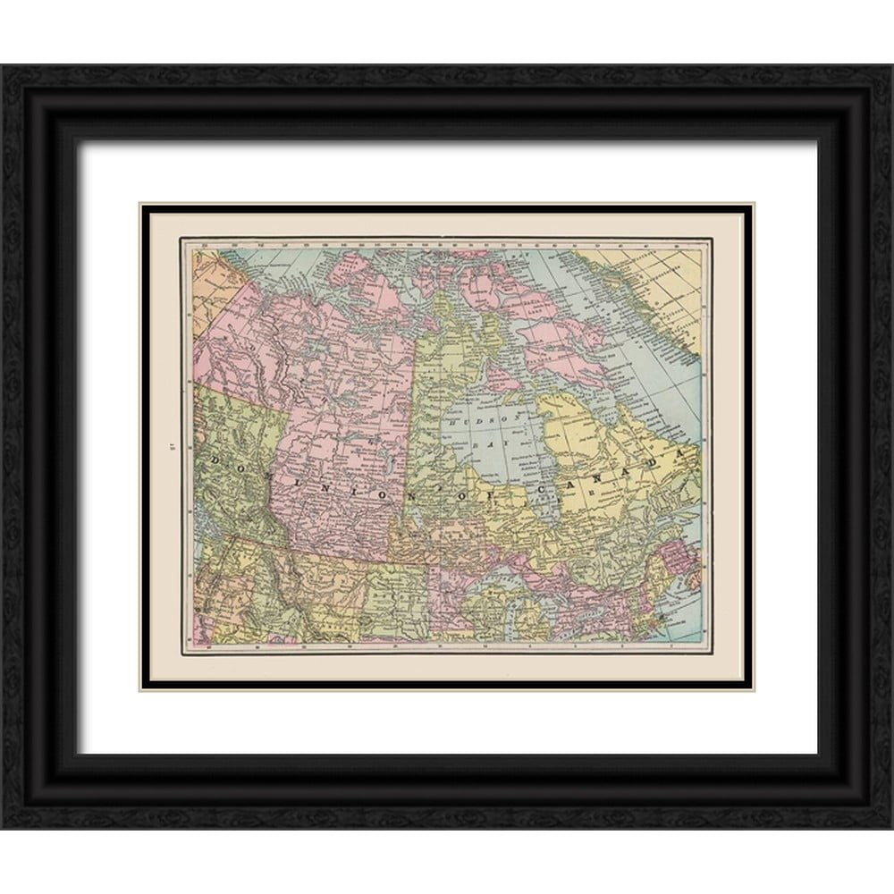 Cram 32x26 Black Ornate Wood Framed with Double Matting Museum Art ...