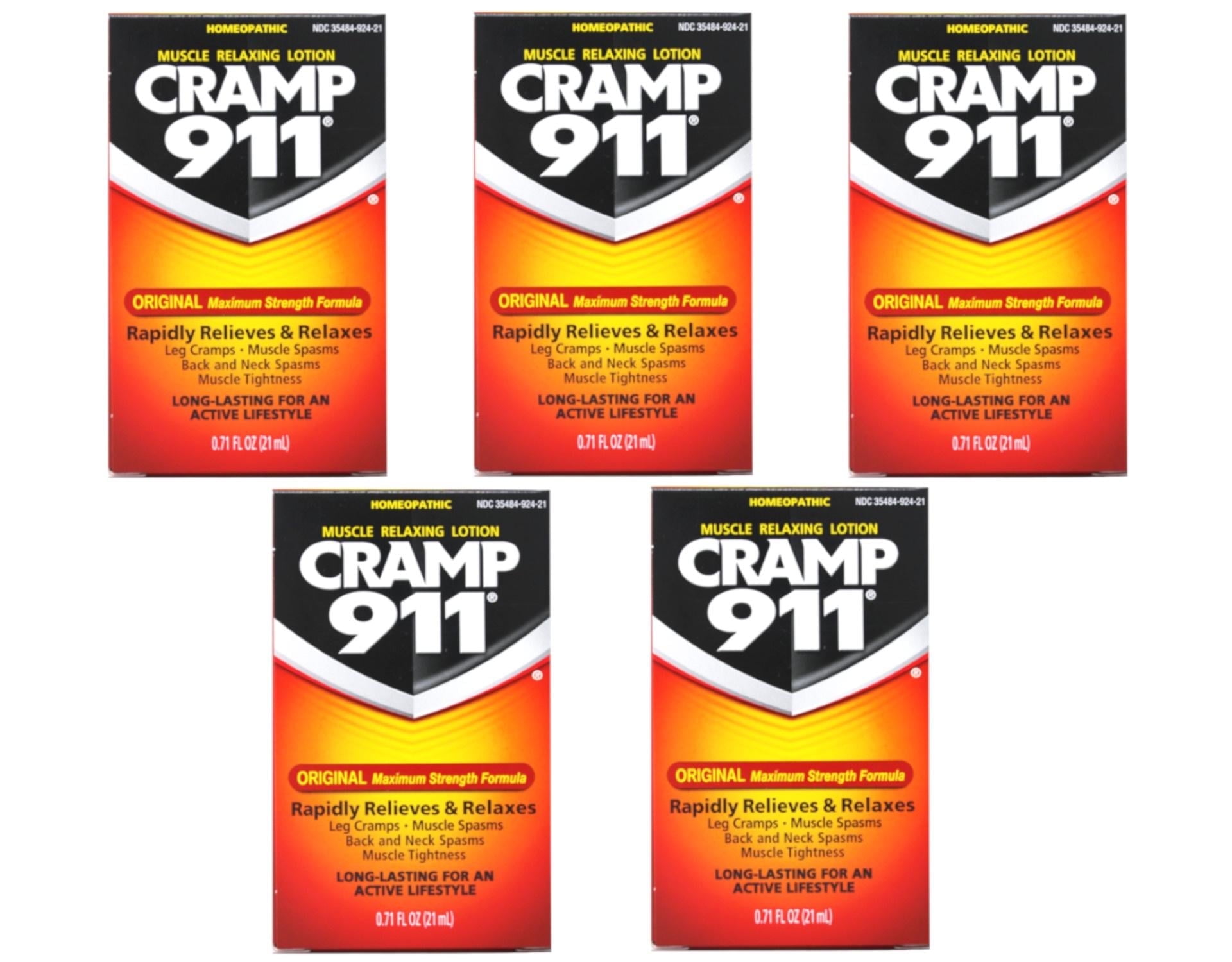 Cramp 911 Muscle Relaxing Lotion, Original Maximum Strength Formula ...