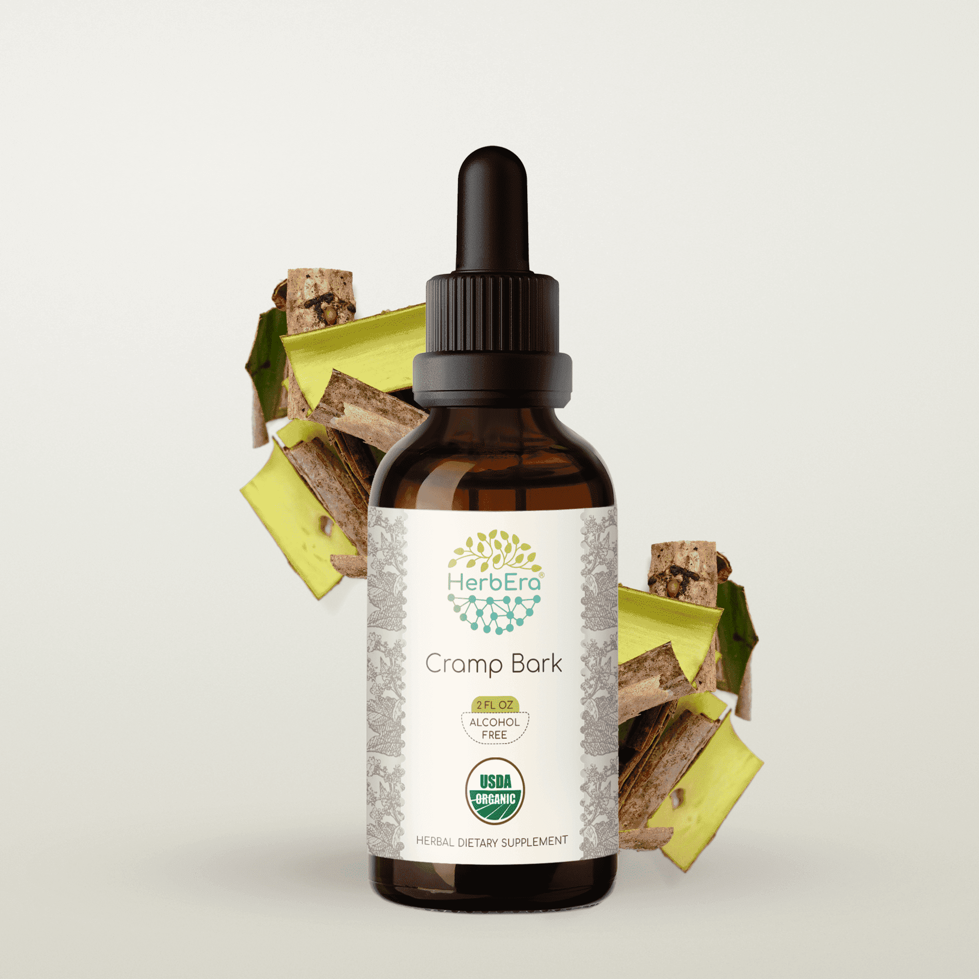 HerbEra Cramp Bark Tincture, Organic Herbal Dietary Supplement for ...