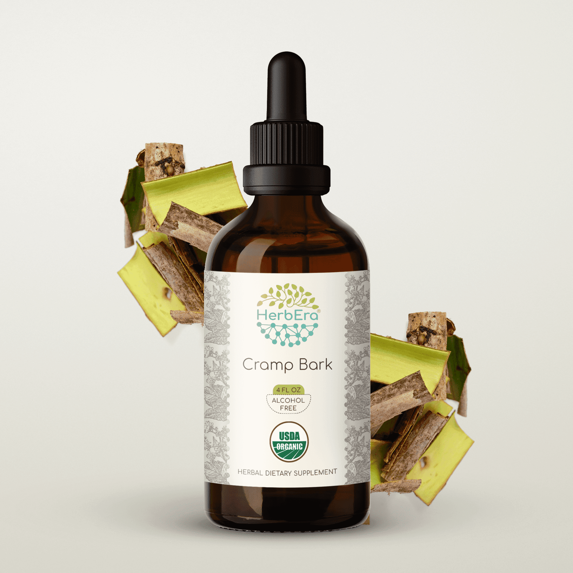 HerbEra Cramp Bark Tincture, Organic Herbal Dietary Supplement for ...