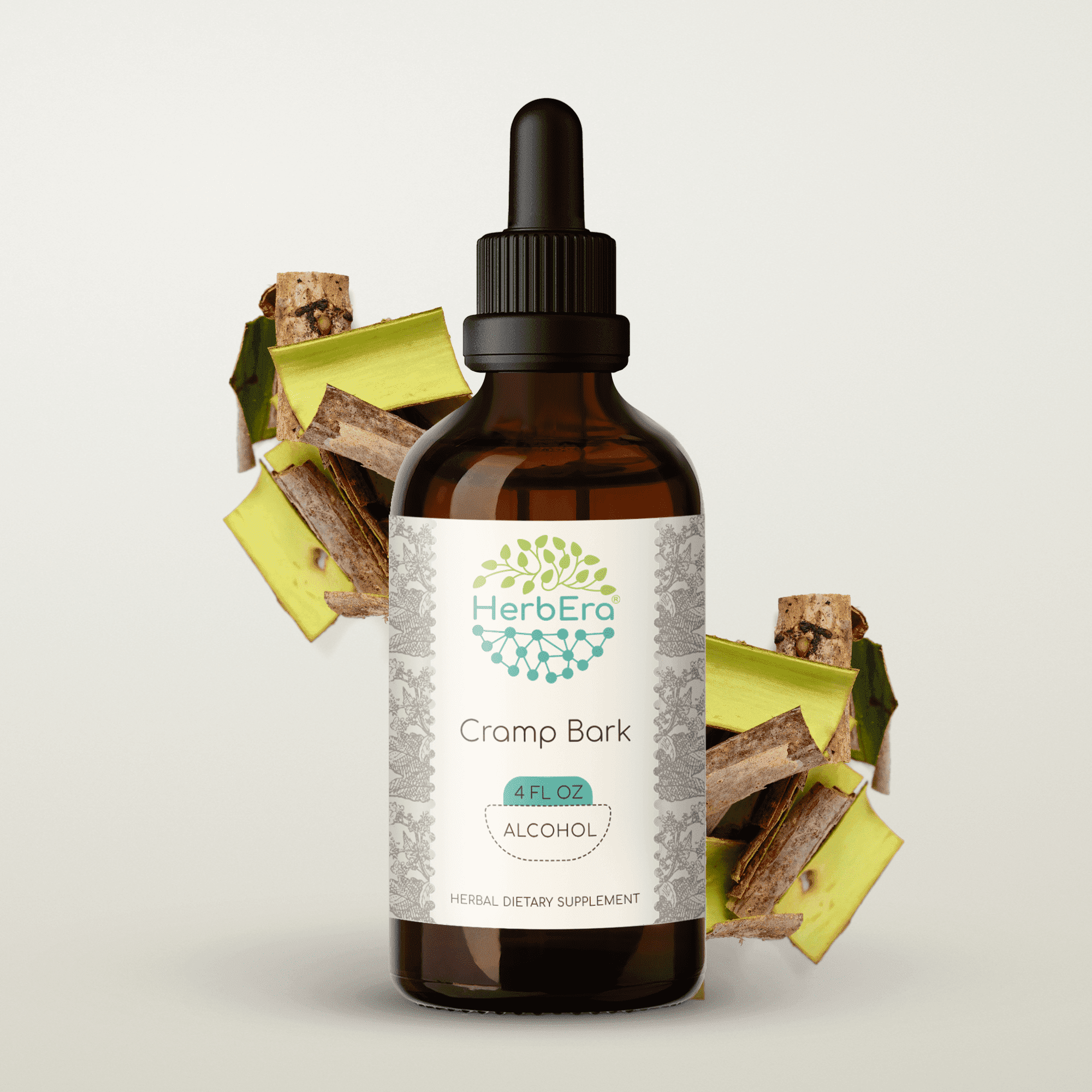 HerbEra Cramp Bark Tincture, Herbal Dietary Supplement for Muscle ...