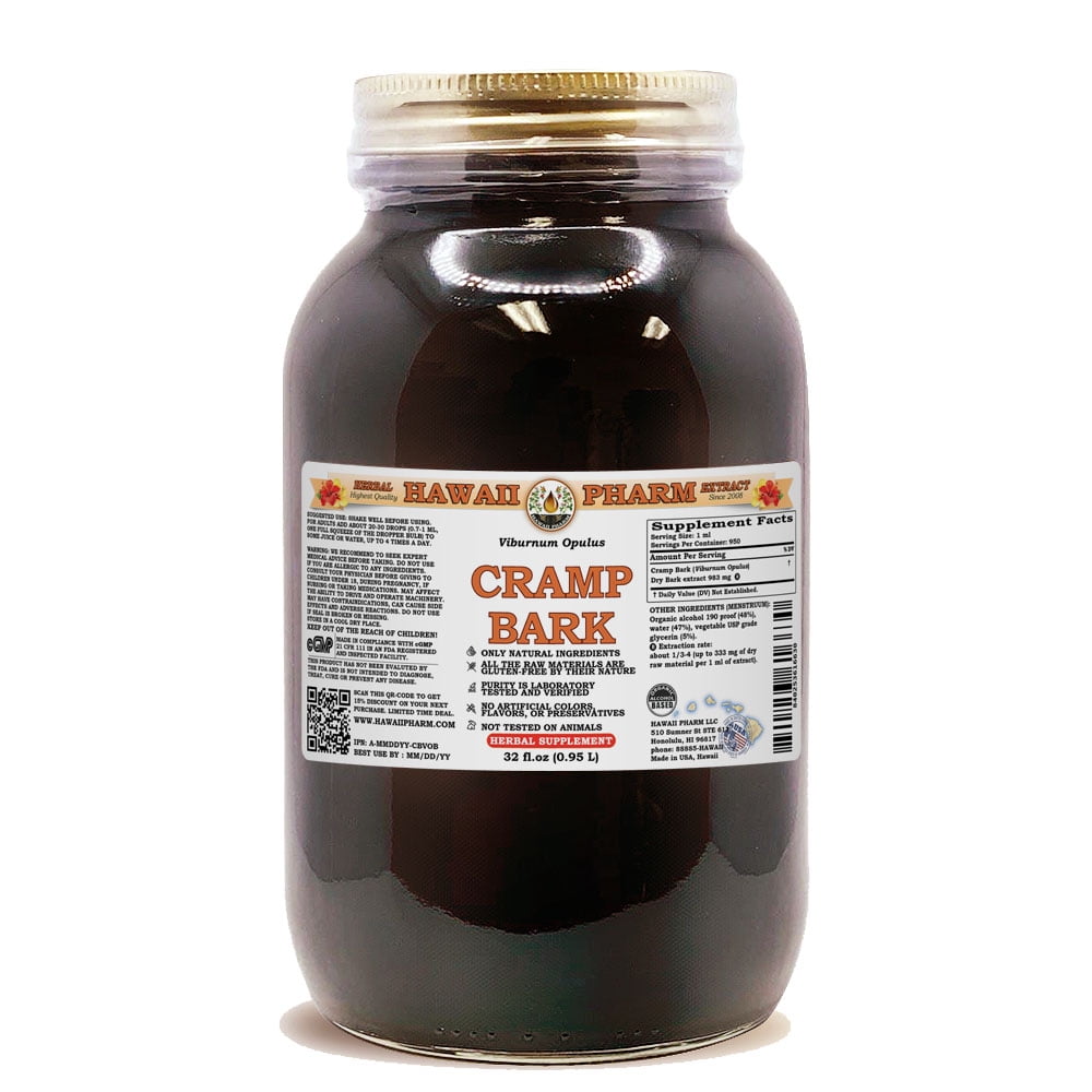 Cramp Bark (Viburnum Opulus) Dry Bark Liquid Extract. Expertly ...