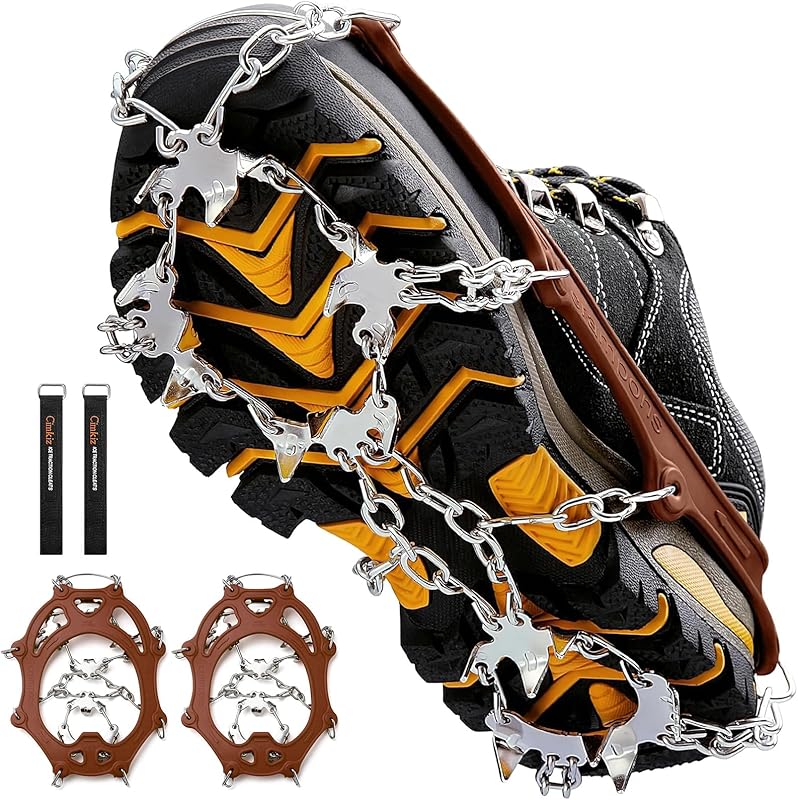 Crampons Ice Cleats Traction Snow Grips for Boots Shoes Women Men Anti ...