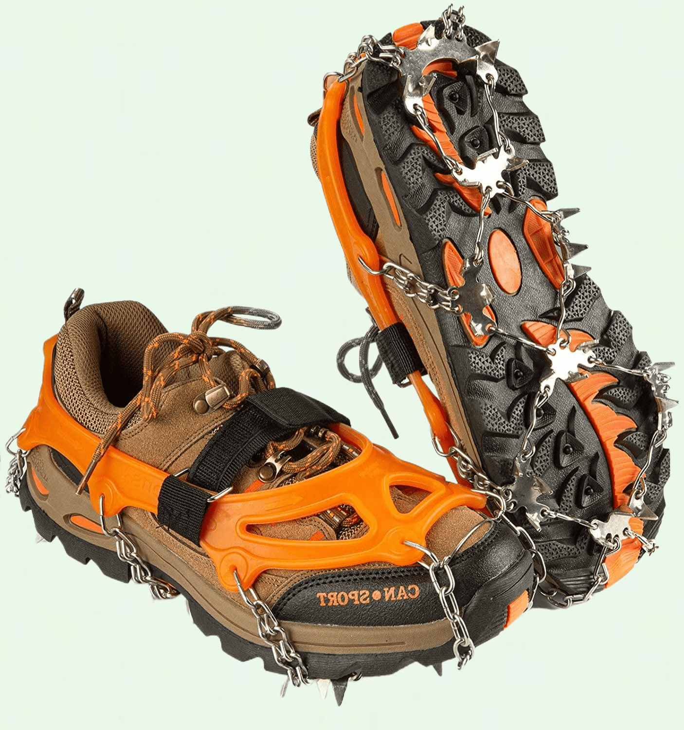 Ice Cleats Traction Snow Grips for Boots Shoes, Anti Slip Stainless ...
