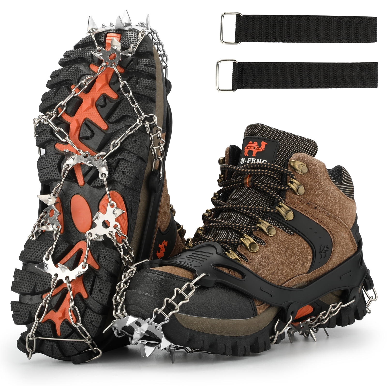 Crampons Ice Snow Grips Snow Spikes for Shoes Women Men Kids Anti Slip ...