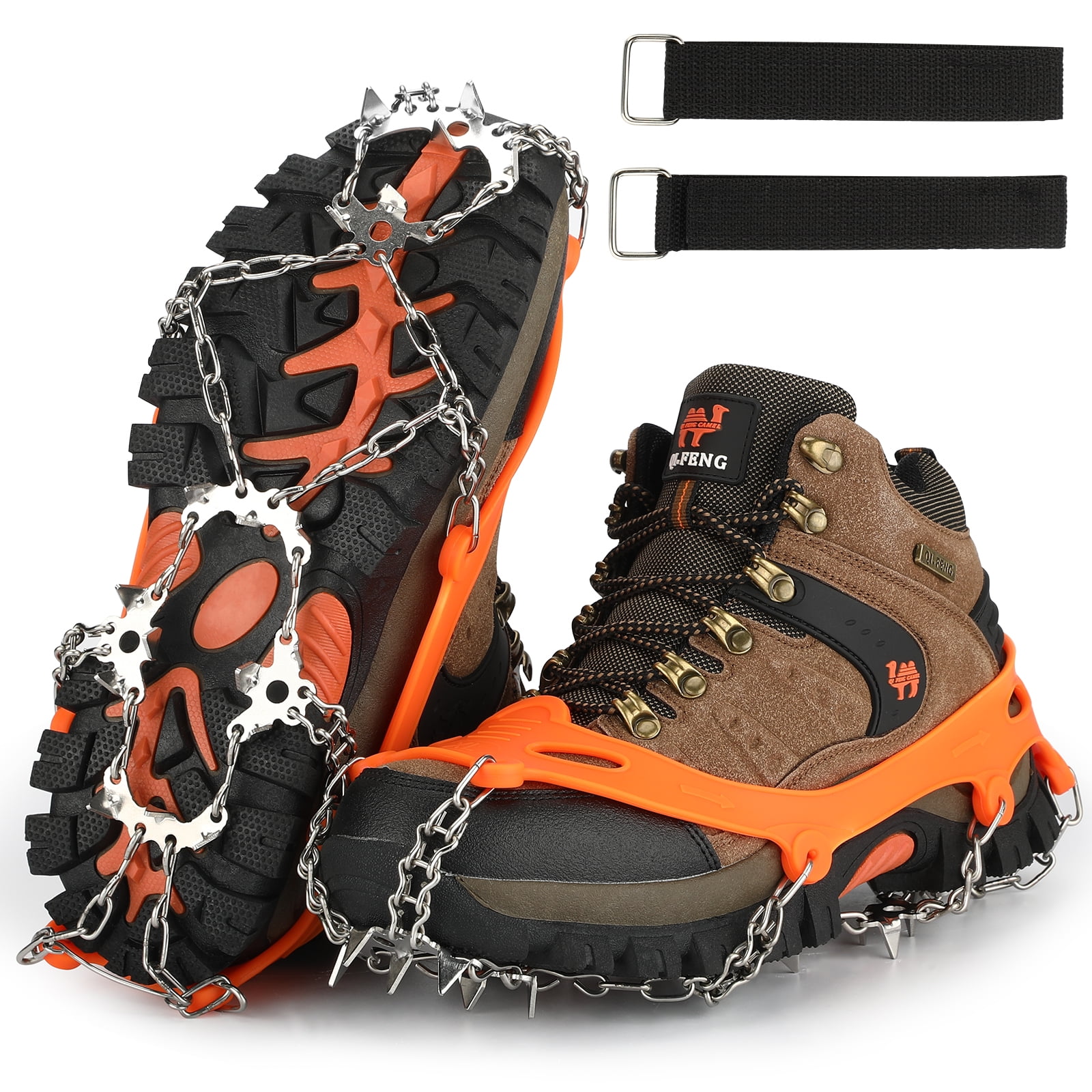 Crampons Ice Snow Grips Snow Spikes for Shoes Women Men Kids Anti Slip ...