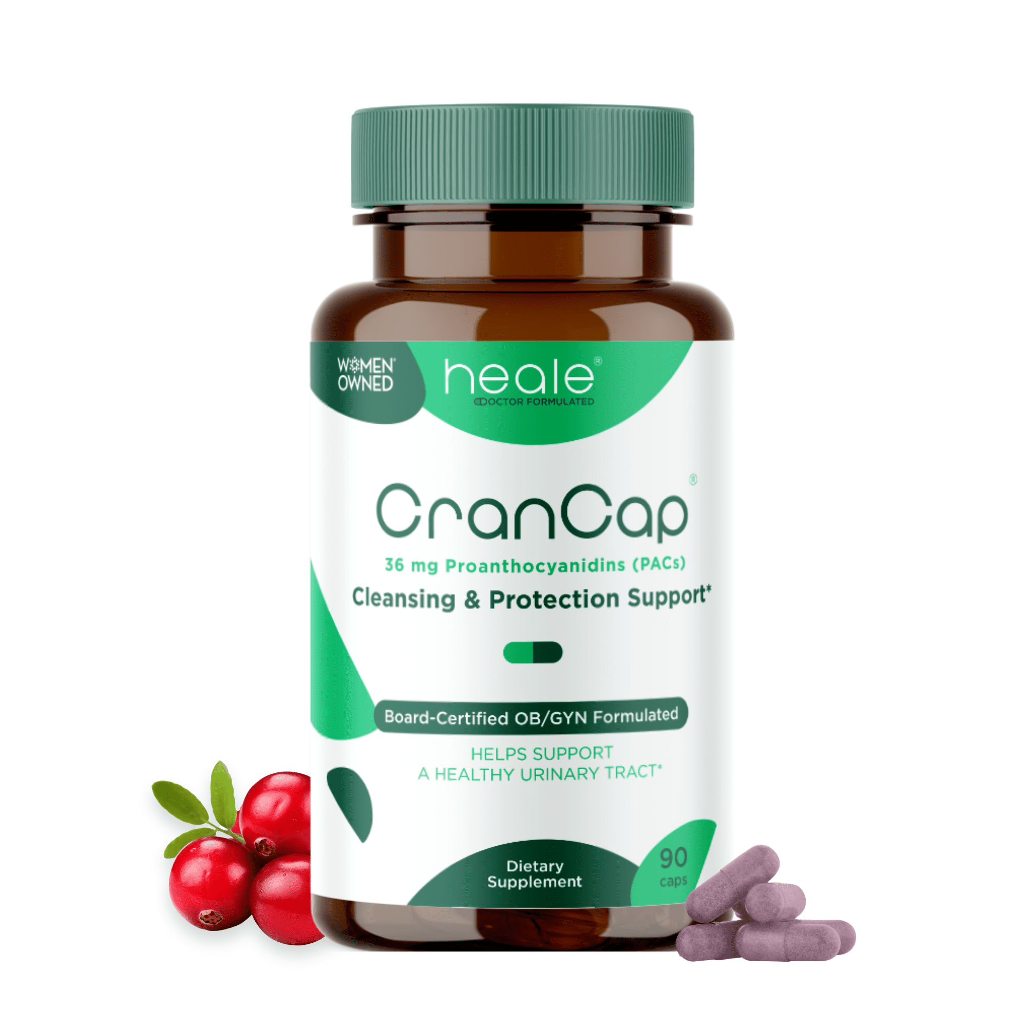 CranCap Cranberry Capsules for Urinary Tract Health | 90ct | 36mg PAC ...
