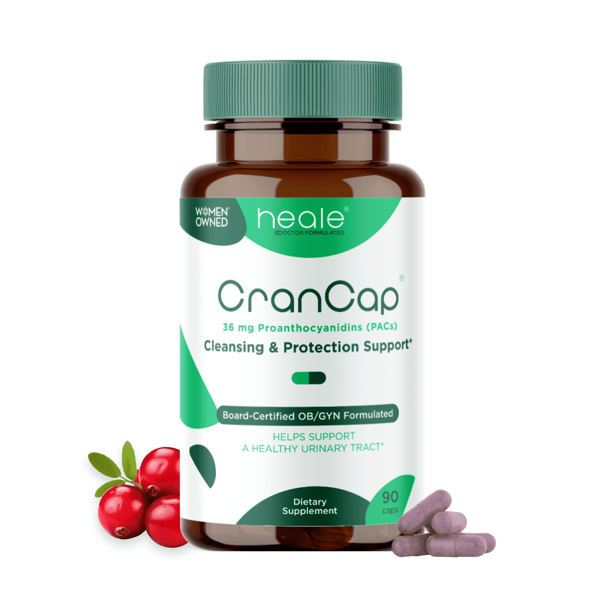 Free Shipping! CRAN CAP Cranberry Pills 36mg PAC Urinary Tract Support ...