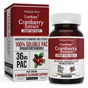 TruNature Cranberry 650 mg Vegetarian Capsules Supports Urinary Tract ...