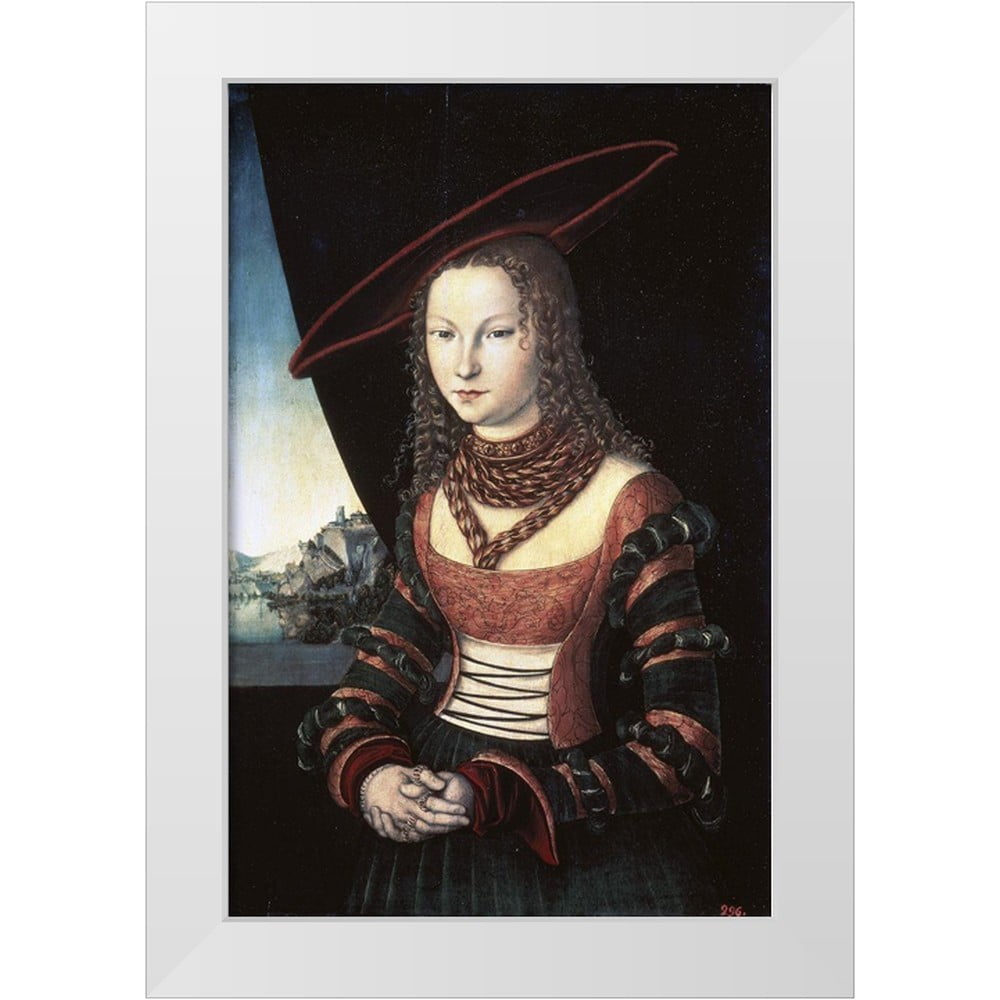 Cranach, Lucas 11x14 White Modern Wood Framed Museum Art Print Titled - Portrait of a Lady ...