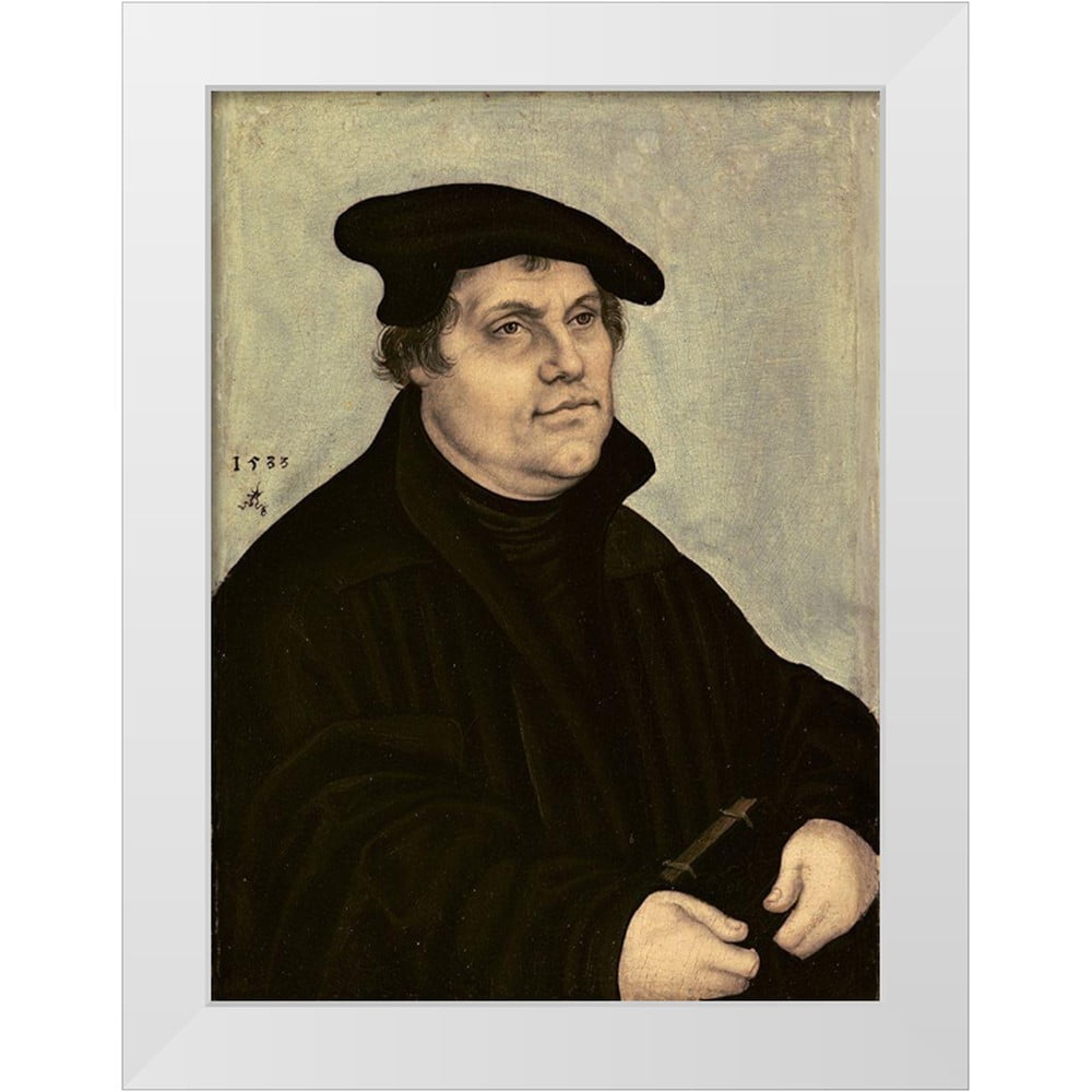 Cranach, Lucas 19x24 White Modern Wood Framed Museum Art Print Titled - Martin Luther - Walmart.com