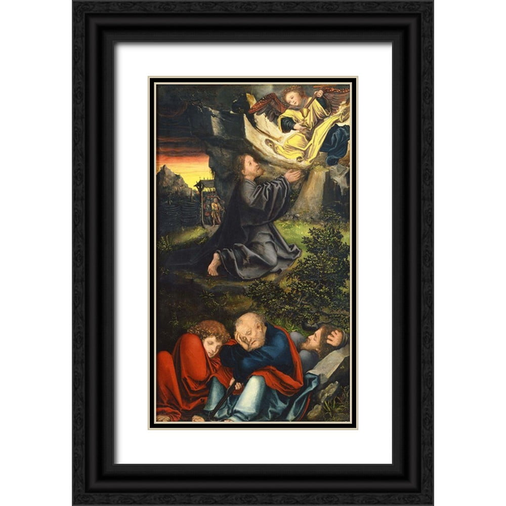 Cranach the Elder, Lucas 10x14 Black Ornate Wood Framed with Double ...